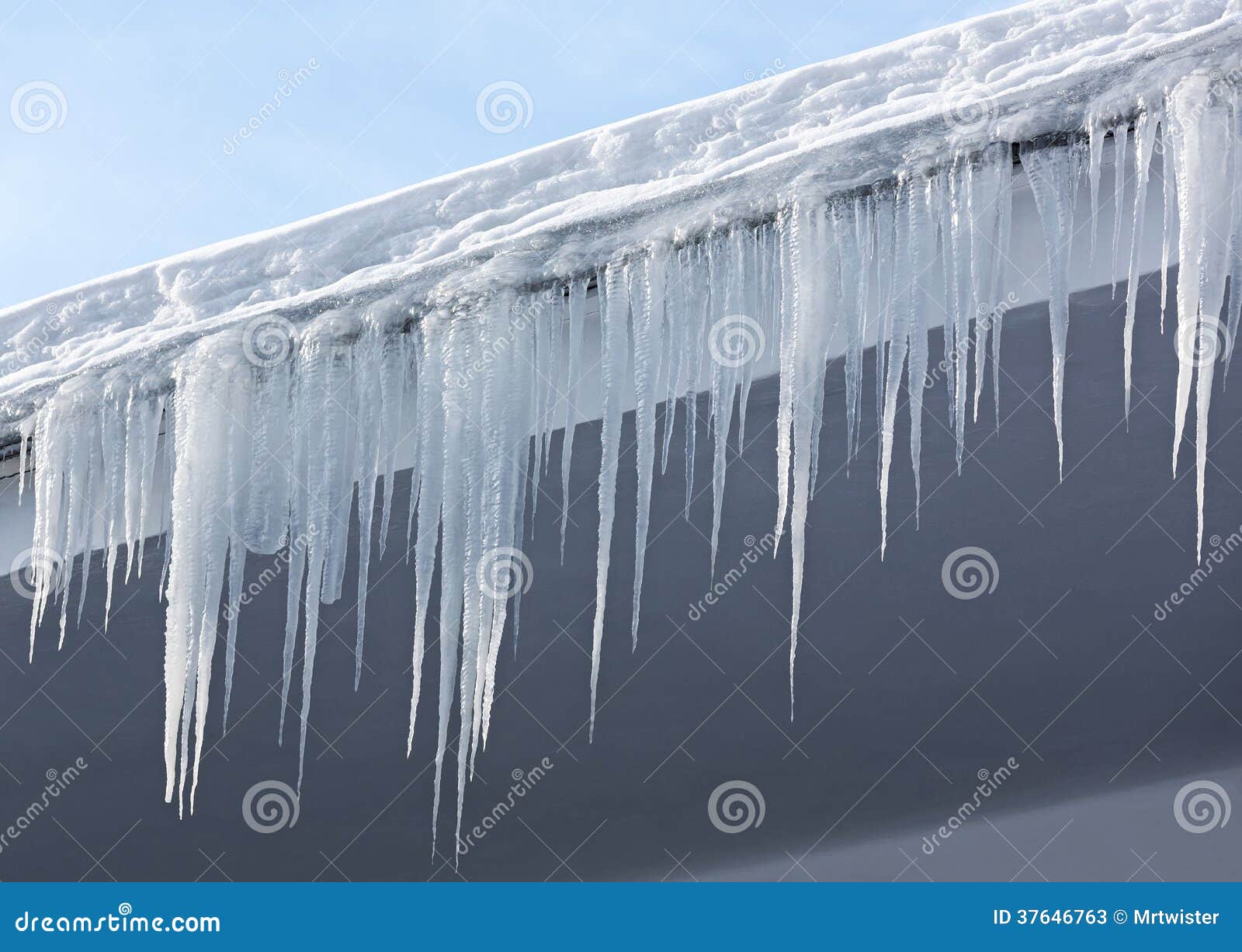 Icicles and snow stock image. Image of clean, melt, frost - 37646763