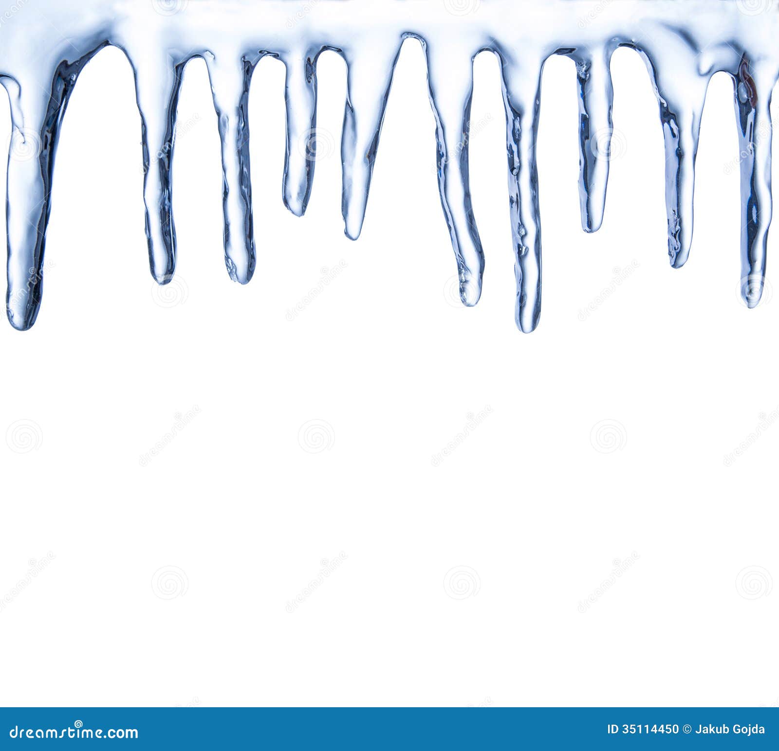Icicles with snow stock photo. Image of isolated, christmas - 35114450