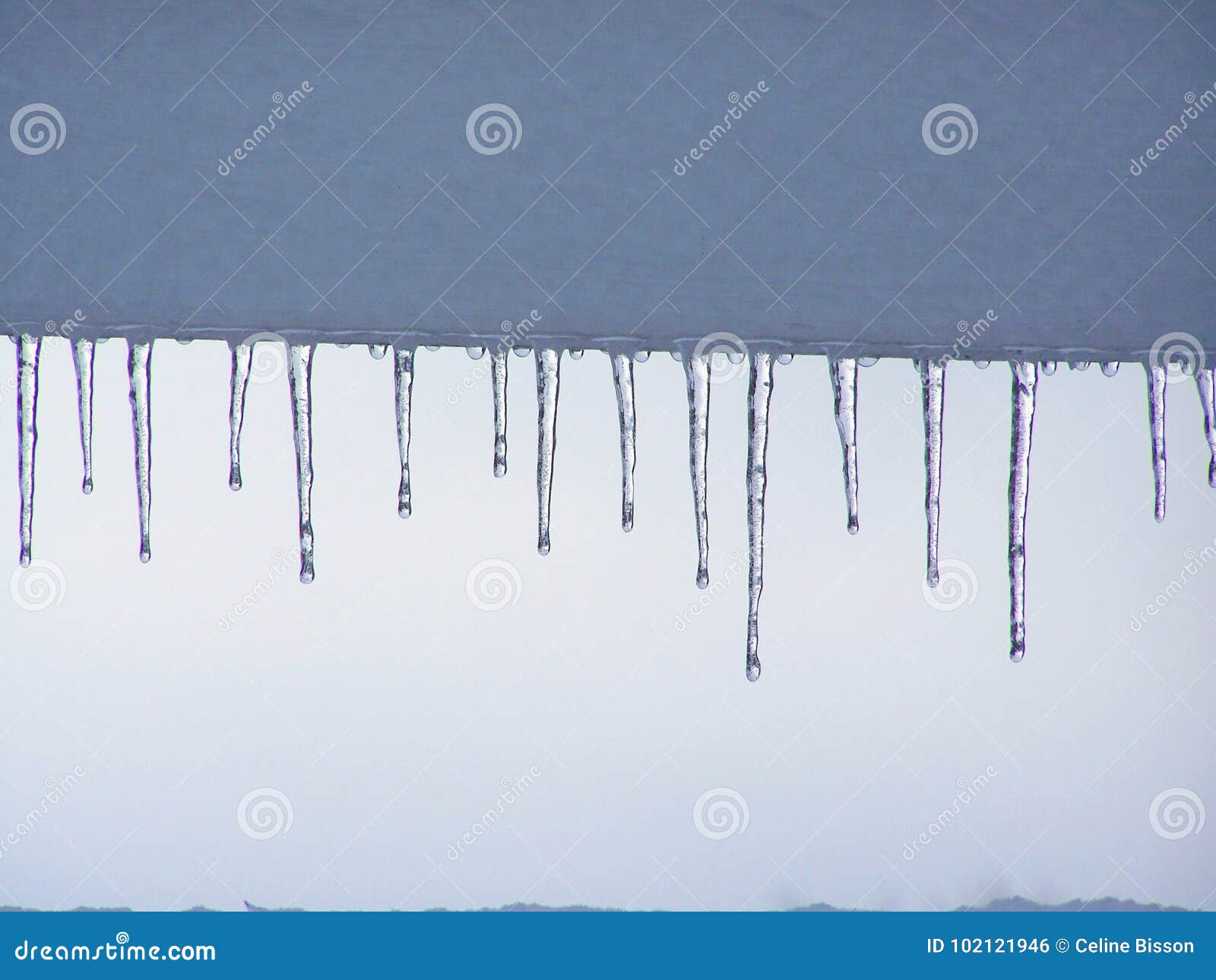 Icicles under a ramp stock photo. Image of people, winter - 102121946