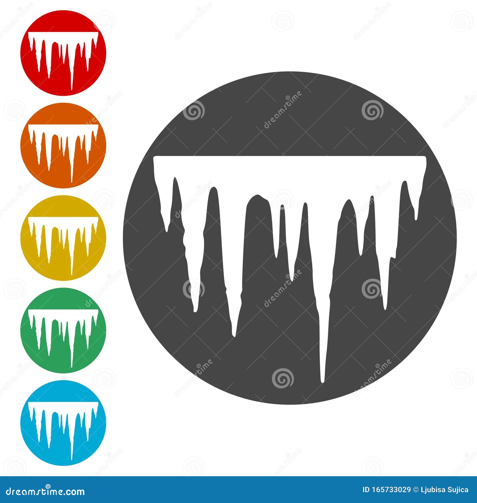 Icicles Vector Symbol, Icons Set Design Stock Vector - Illustration of ...