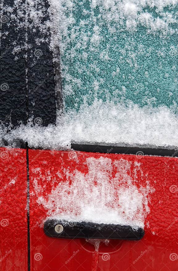 Icing on car lock stock photo. Image of abstract, frosty - 12469330