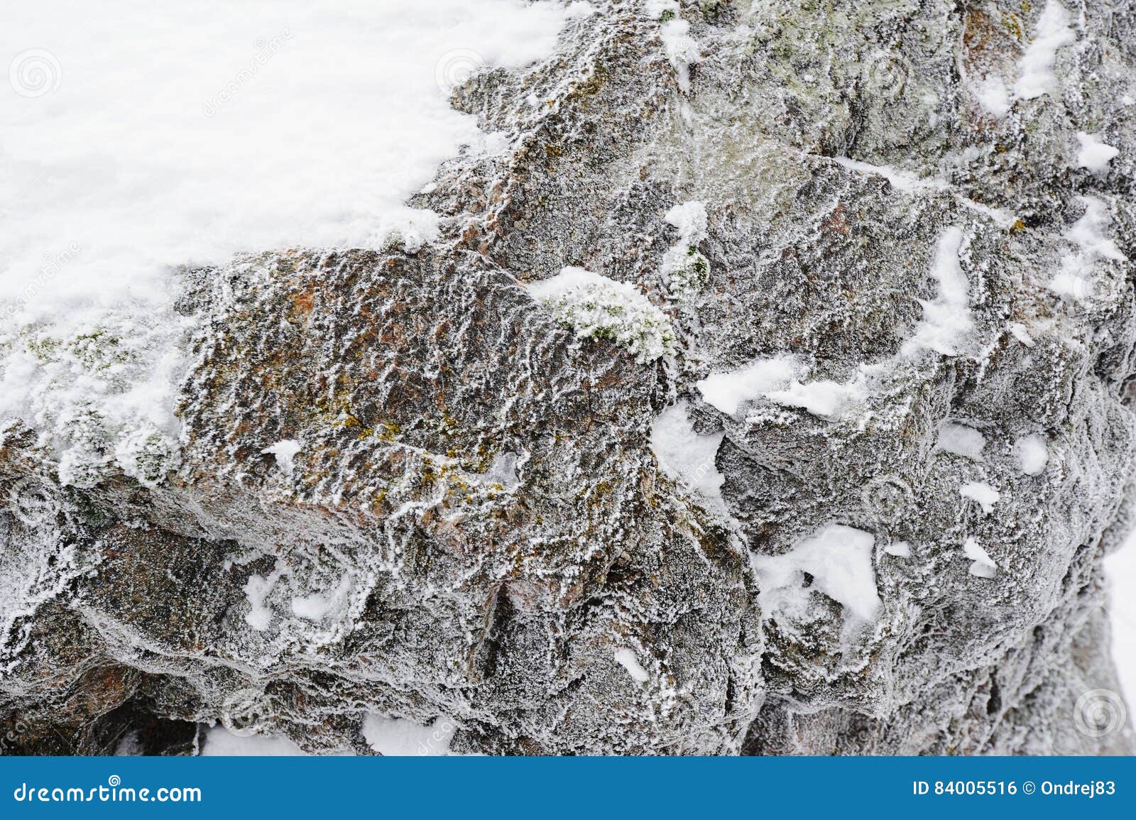 Icing on the rock stock photo. Image of beautiful, frost - 84005516