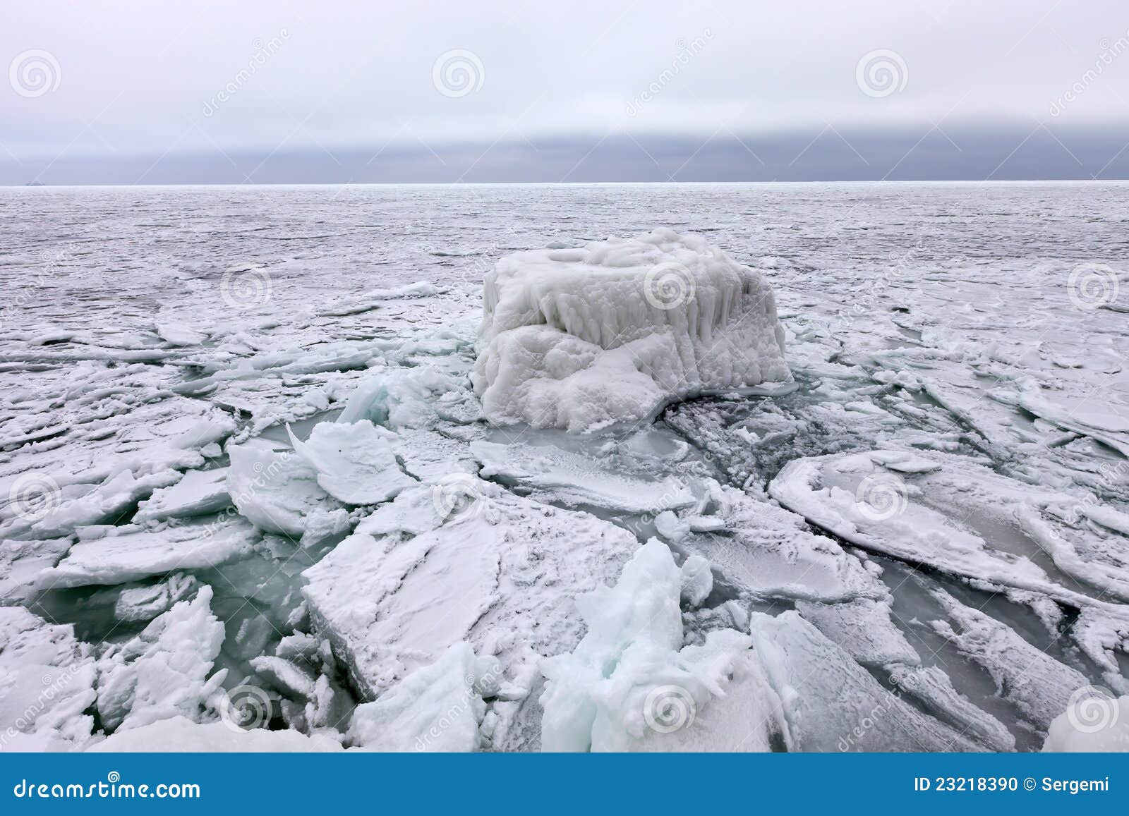 Icing sea stock photo. Image of north, silence, nature - 23218390