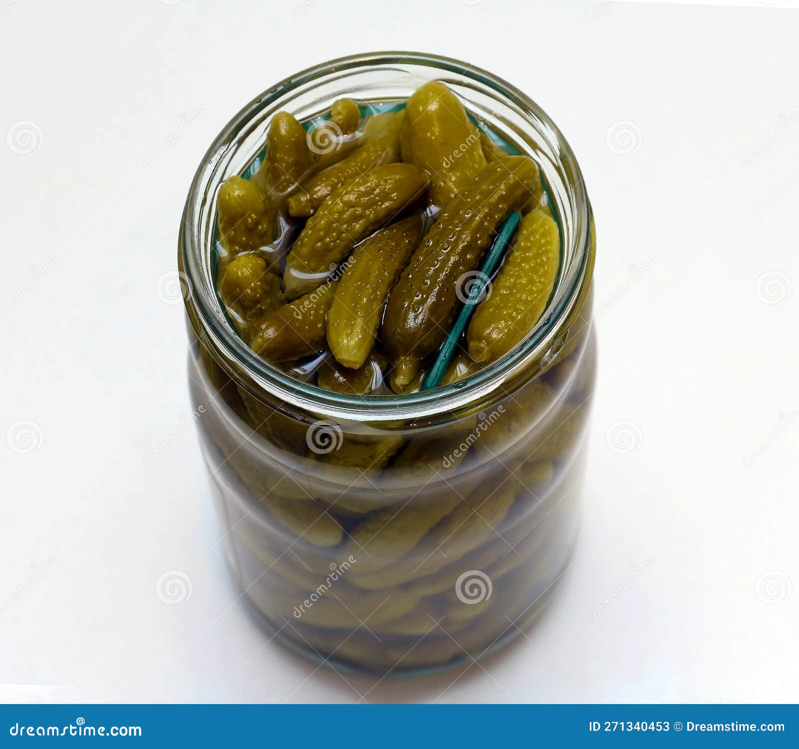 Pickles in Glass Jar on Whuite Background Stock Image - Image of ...