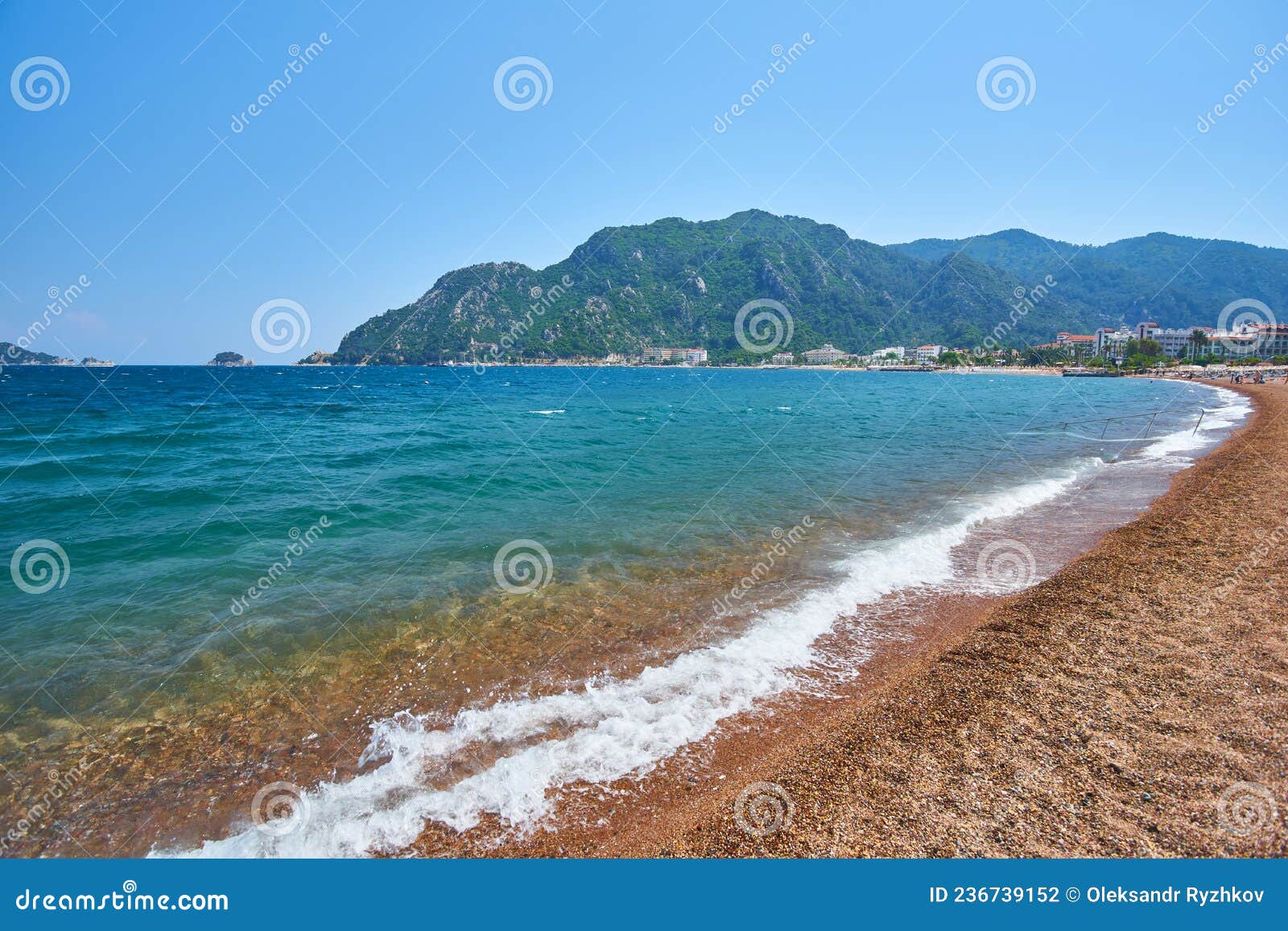 Icmeler Beach View in Marmaris Town Stock Photo - Image of view ...