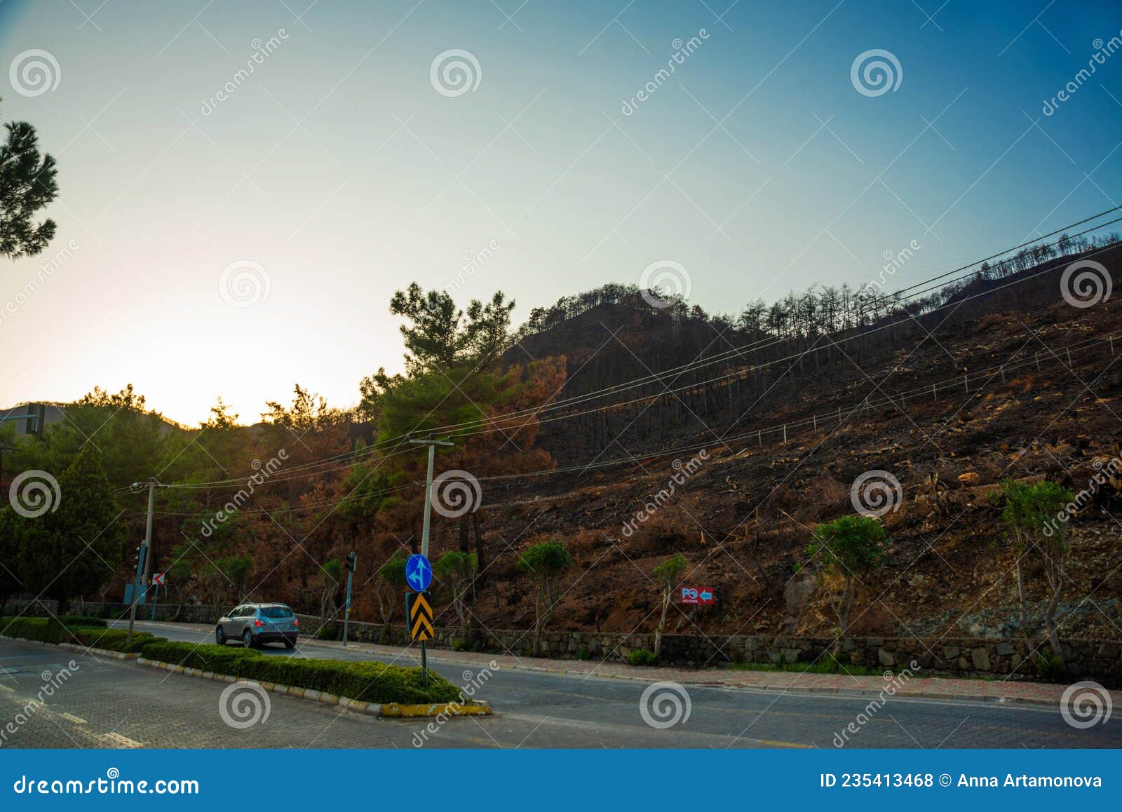 ICMELER, MARMARIS,TURKEY: the Consequences of a Fire in 2021 in the ...