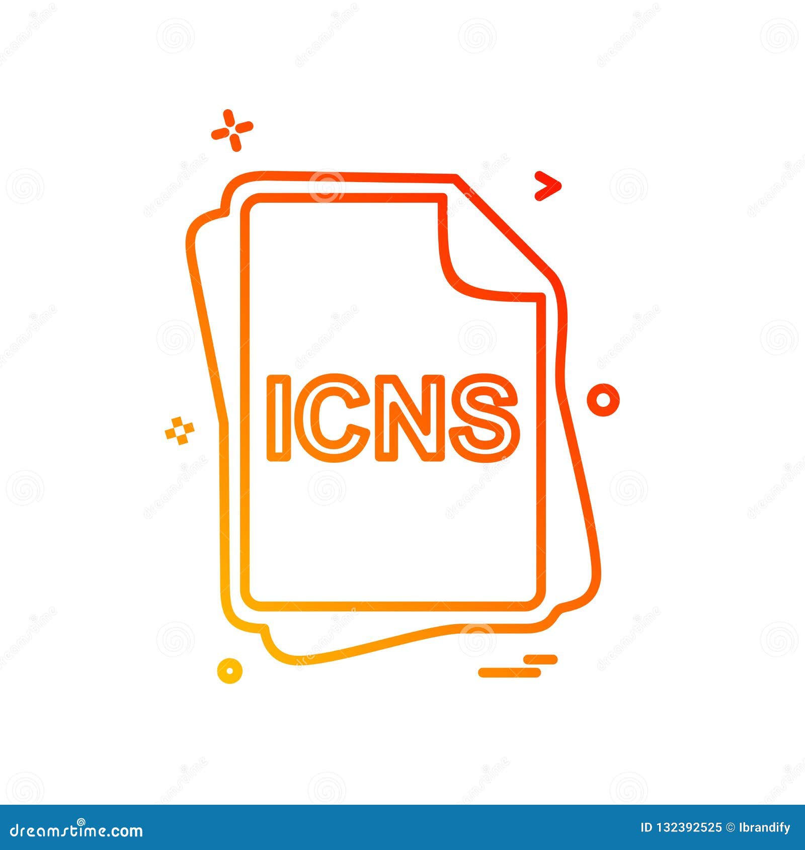 ICNS File Type Icon Design Vector Stock Vector - Illustration of ...