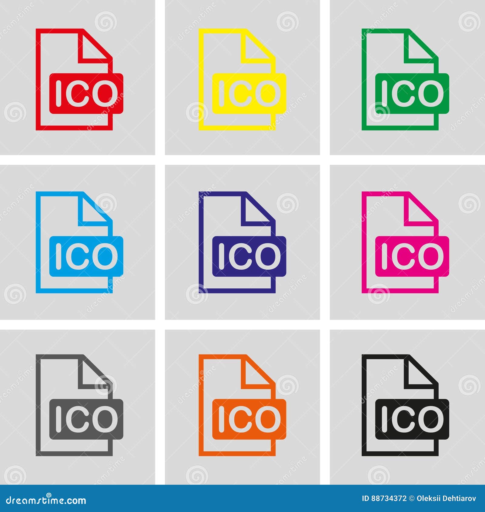 Ico Icon Stock Vector Illustration Flat Design Stock Vector ...