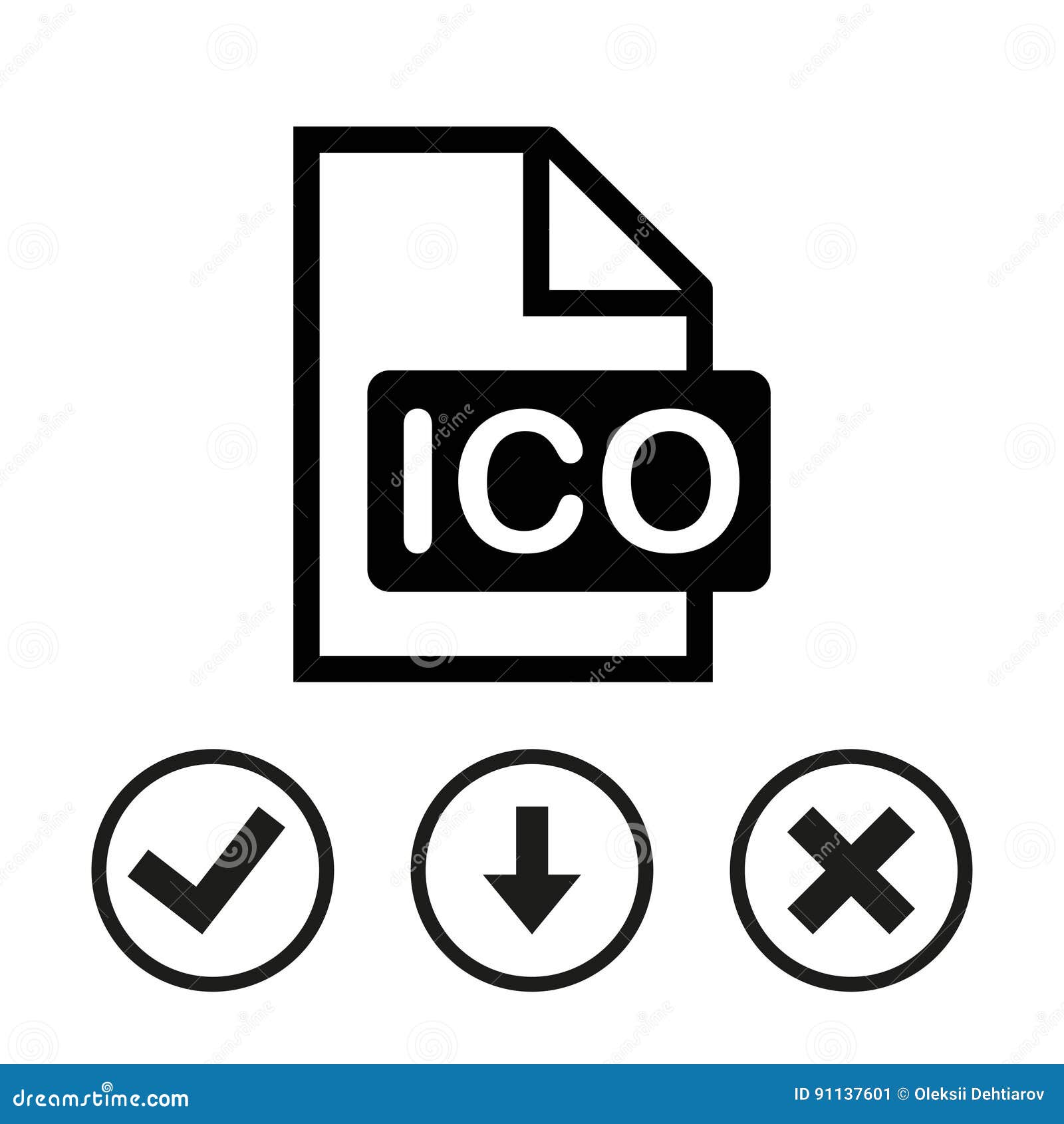 Ico Icon Stock Vector Illustration Flat Design Stock Vector ...