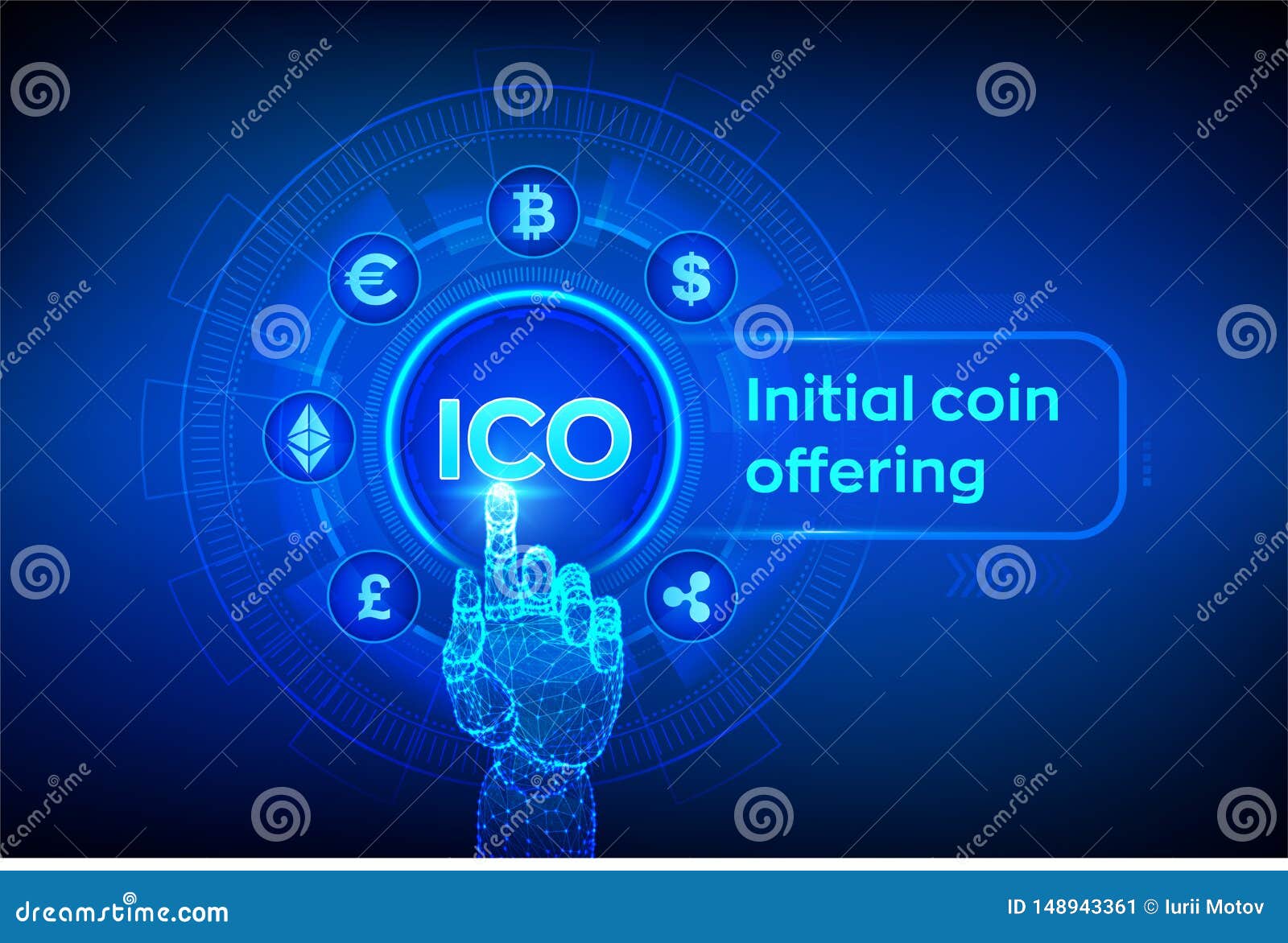 ICO. Initial Coin Offering. Cryptocurrency and Global E-commerce ...