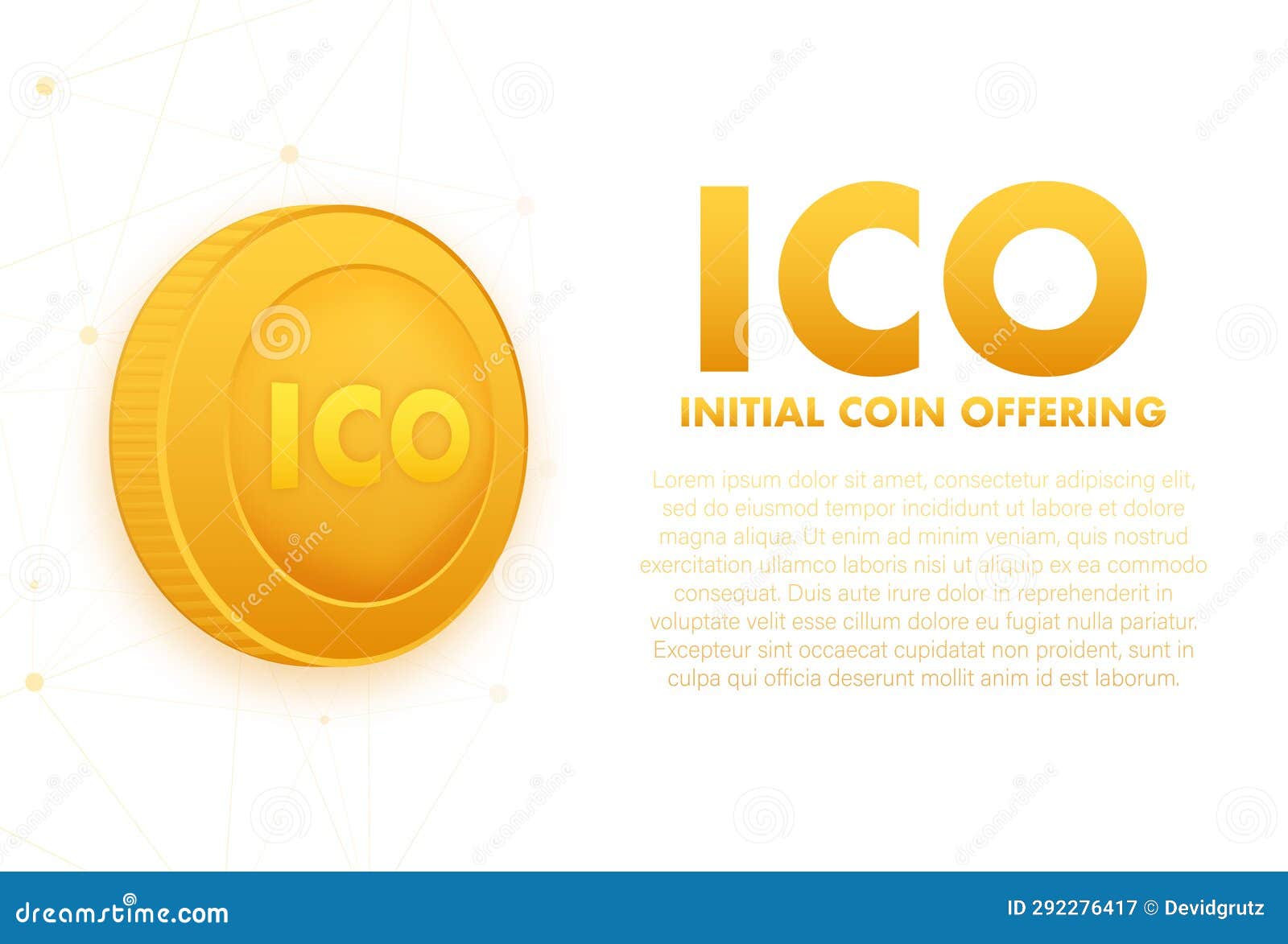 ICO, Initial Coin Offering. ICO Token Production Process. Vector Stock ...
