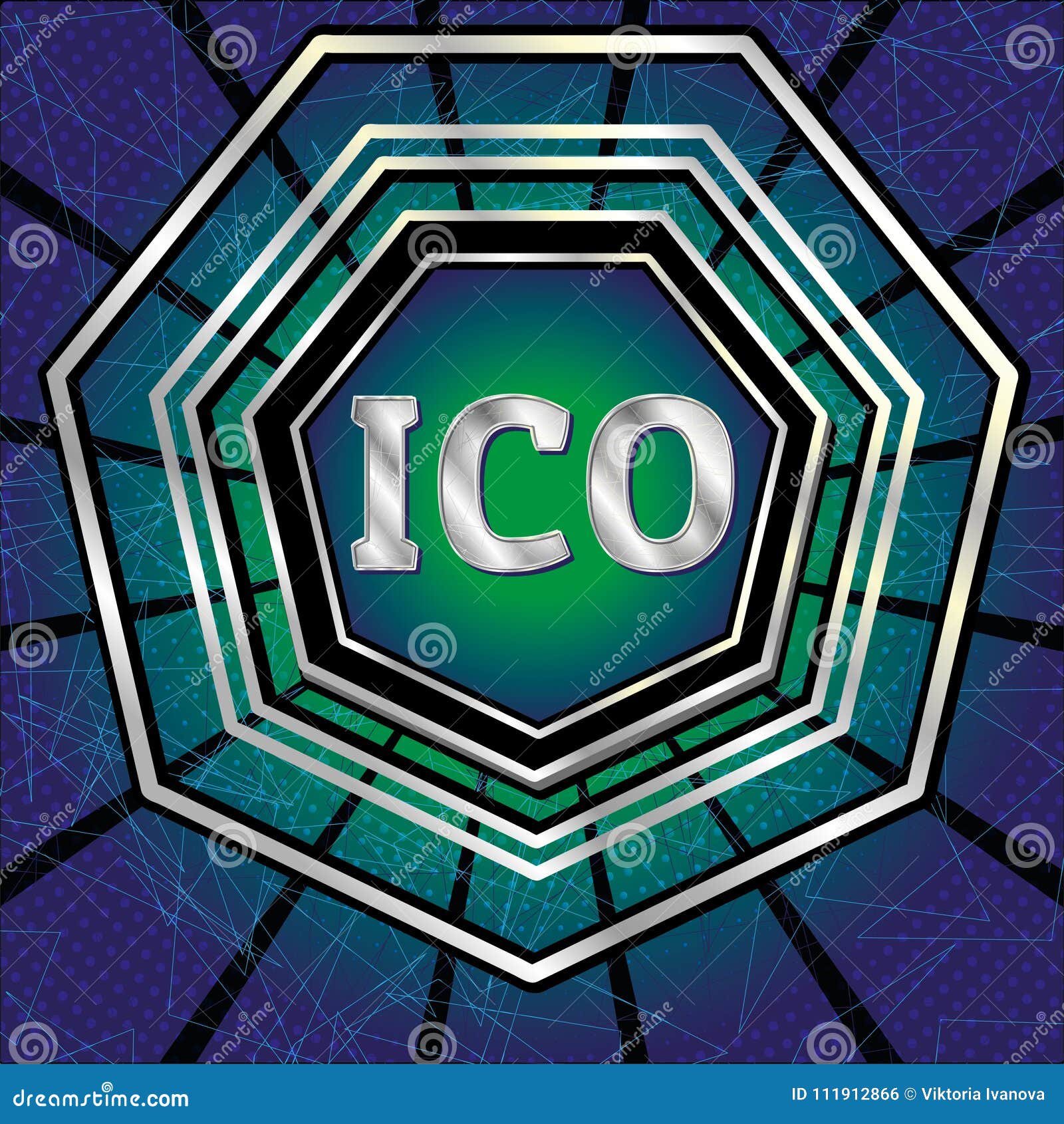 ICO and Token Conceptual Design Stock Vector - Illustration of internet ...