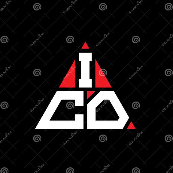 ICO Triangle Letter Logo Design with Triangle Shape. ICO Triangle Logo ...