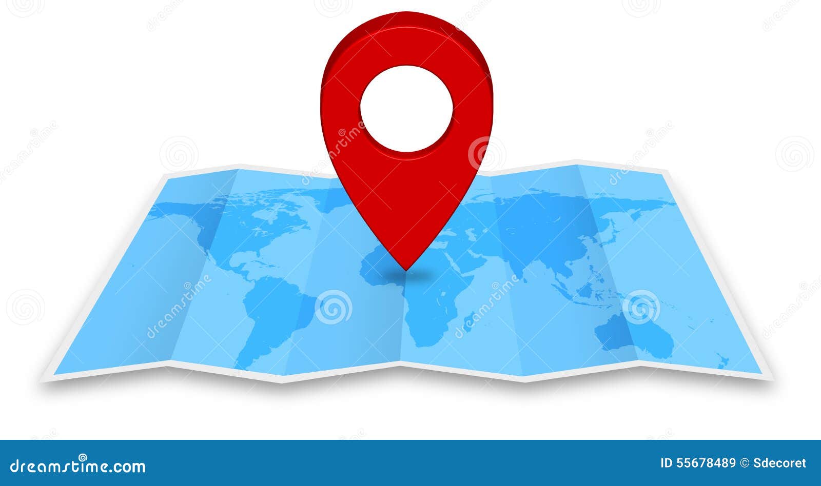 IconÂ Del Mapa Del Pin en Un Mapa Azul Stock de ilustración ...