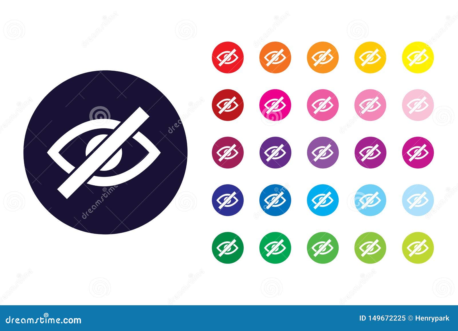 No Peeping Icon. No Peeping Color Symbol. Stock Vector - Illustration ...