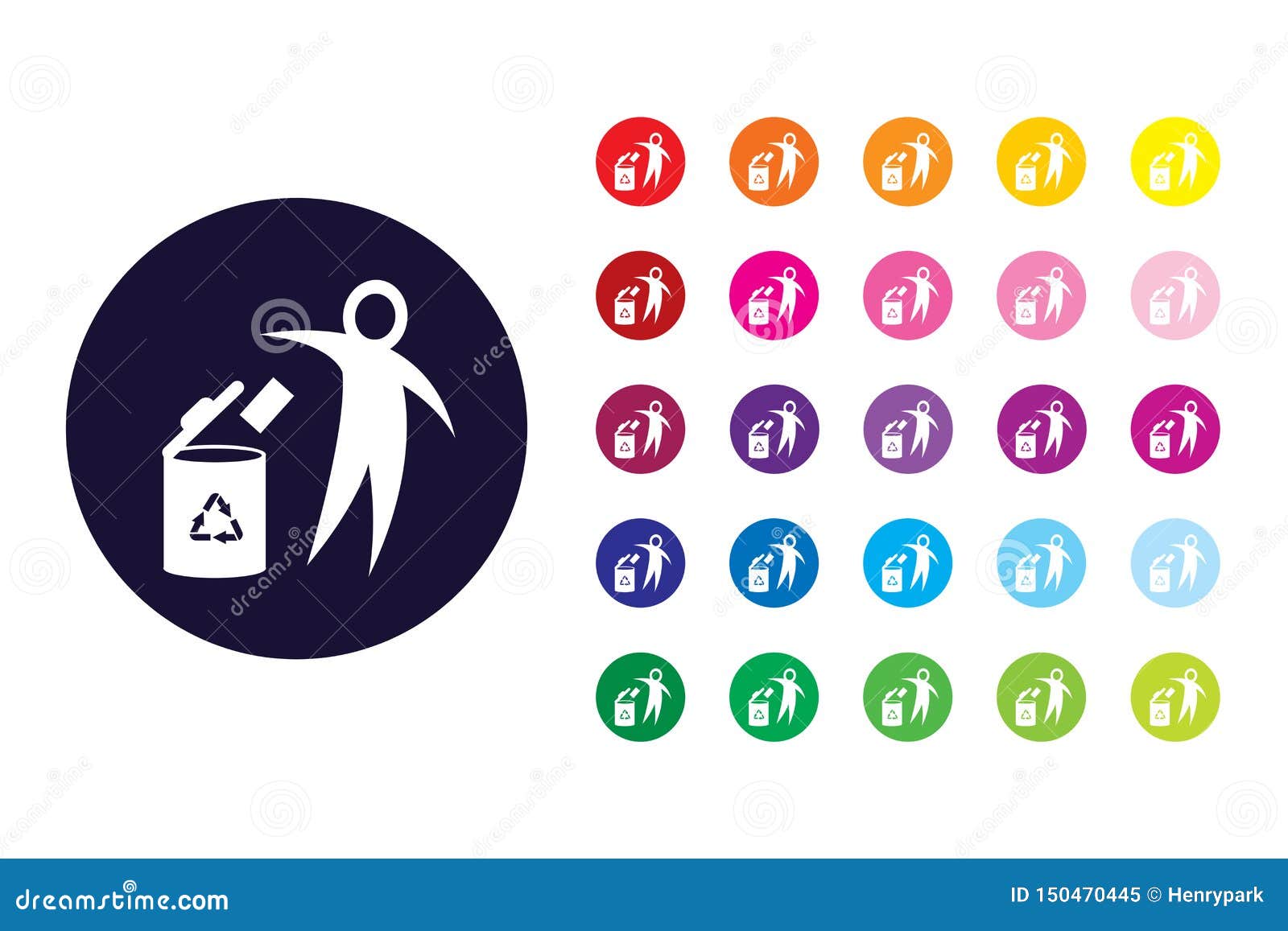 Dont Litter Sign Icon. Dont Litter Color Symbol. Stock Vector ...