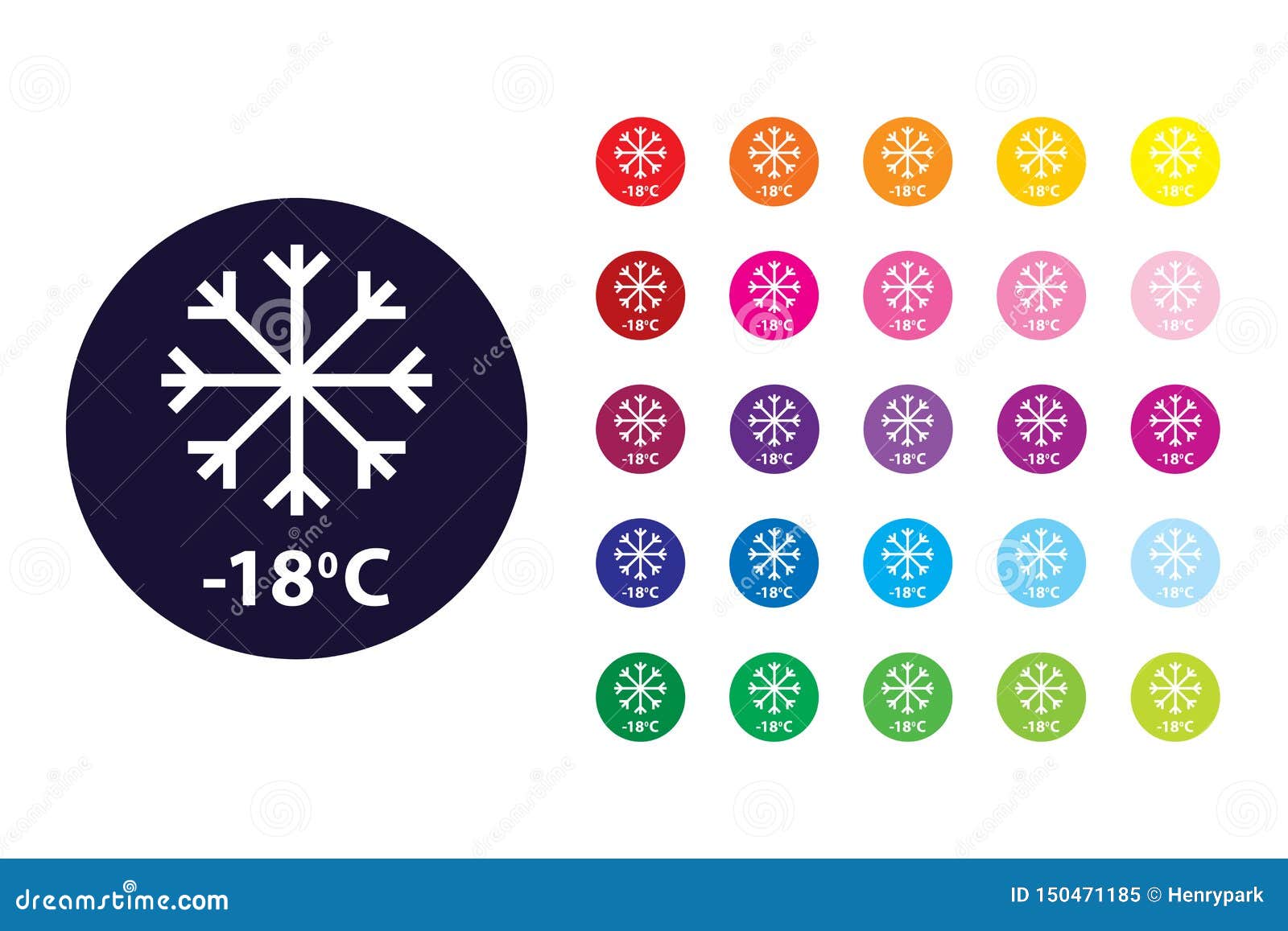 Cold Sign Icon. Cold Color Symbol. Stock Vector - Illustration of ...