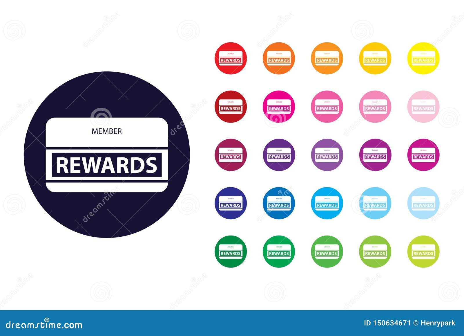 Rewards Card Sign Icon. Rewards Card Color Symbol. Stock Vector ...