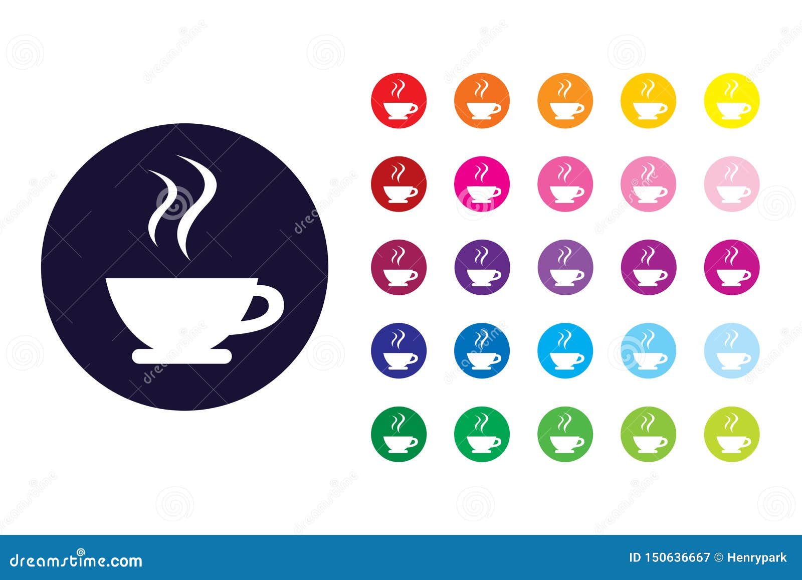 Hot Drinks Sign Icon. Hot Drinks Color Symbol. Stock Vector ...