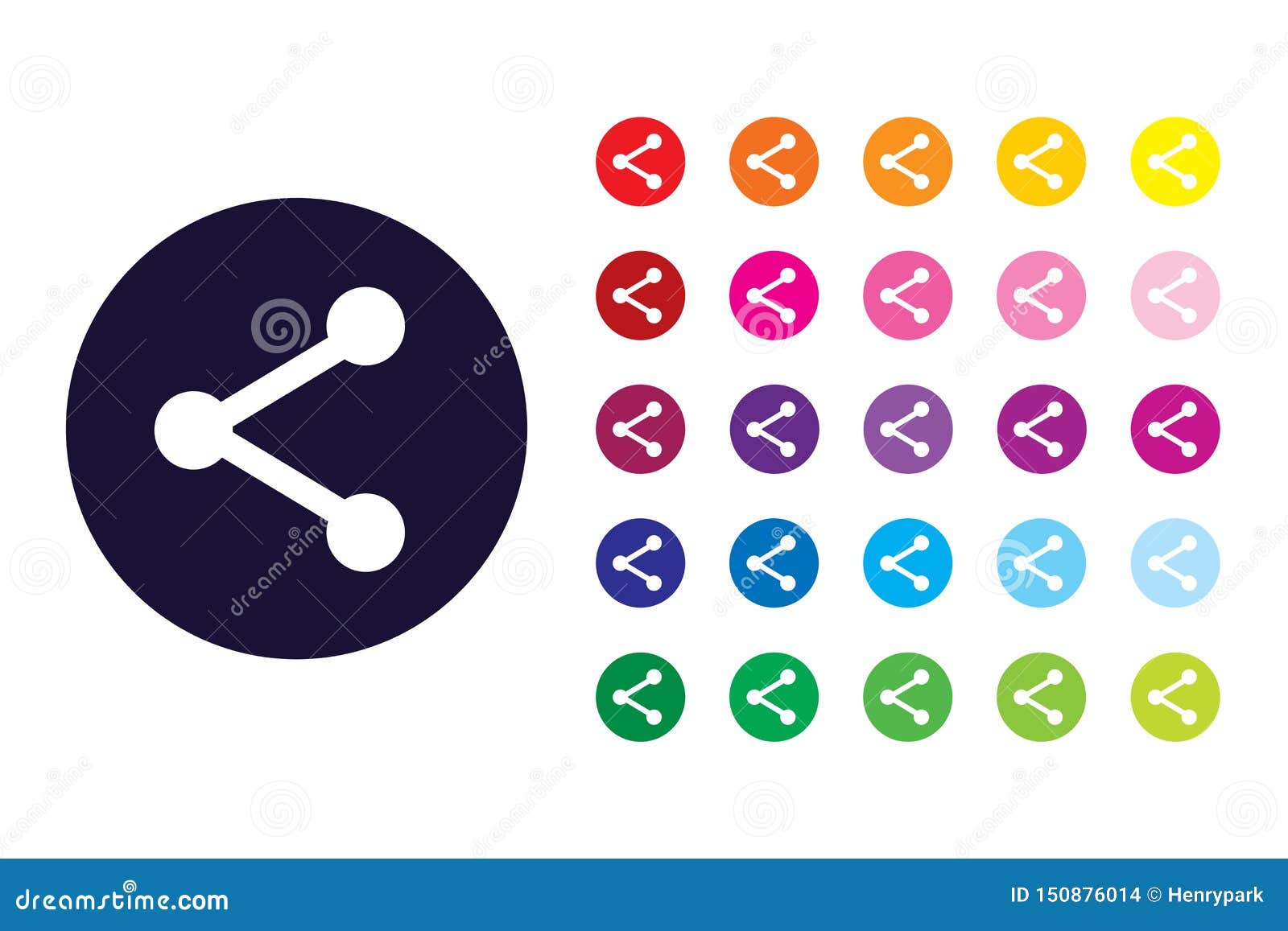Sharing Sign Icon. Sharing Color Symbol. Stock Vector - Illustration of ...