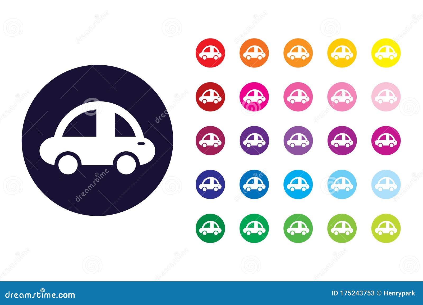 Car Sign Icon. Car Color Symbol. Stock Vector - Illustration of color ...