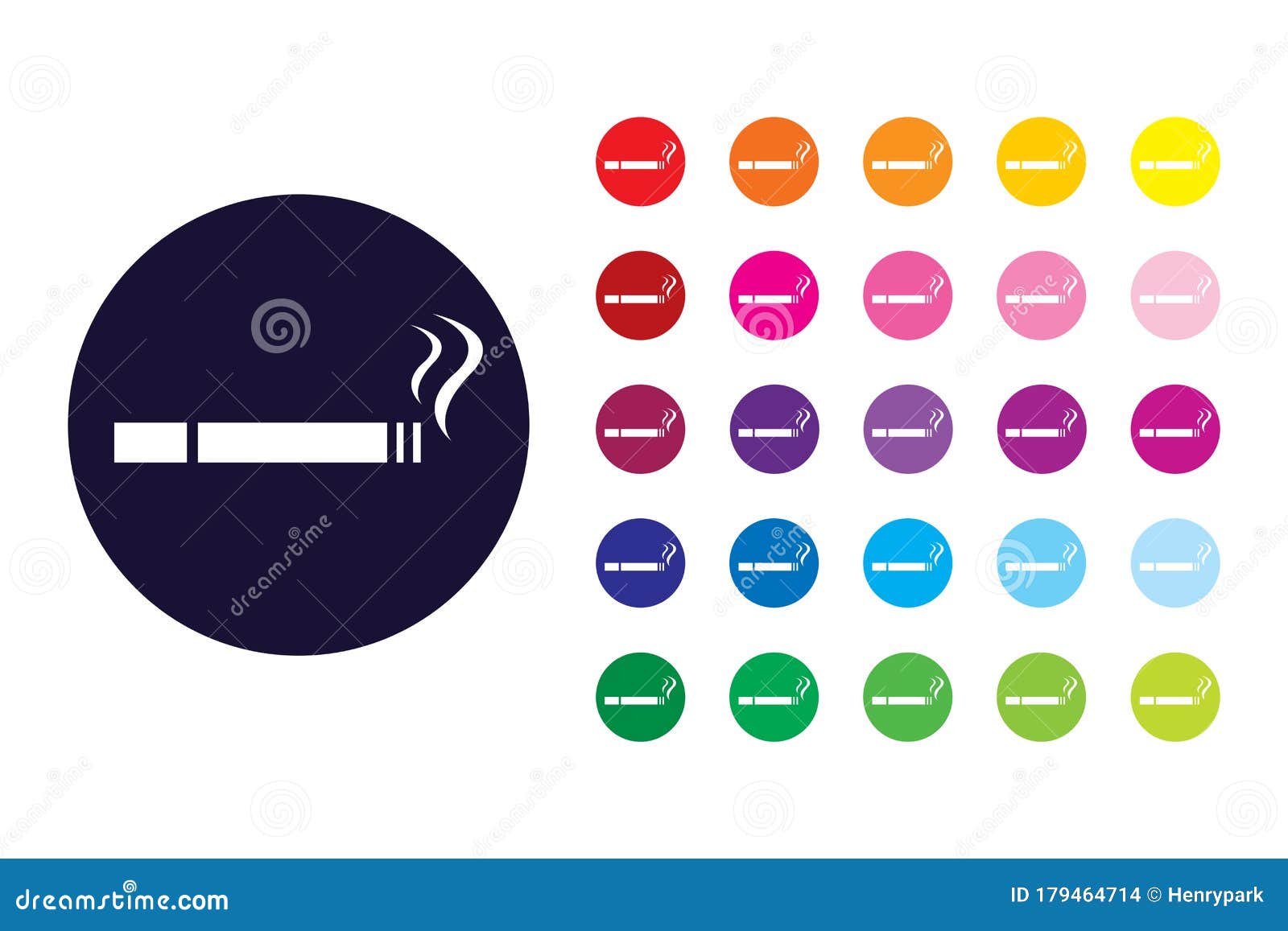Smoking Sign Icon. Smoking Color Symbol. Stock Illustration ...