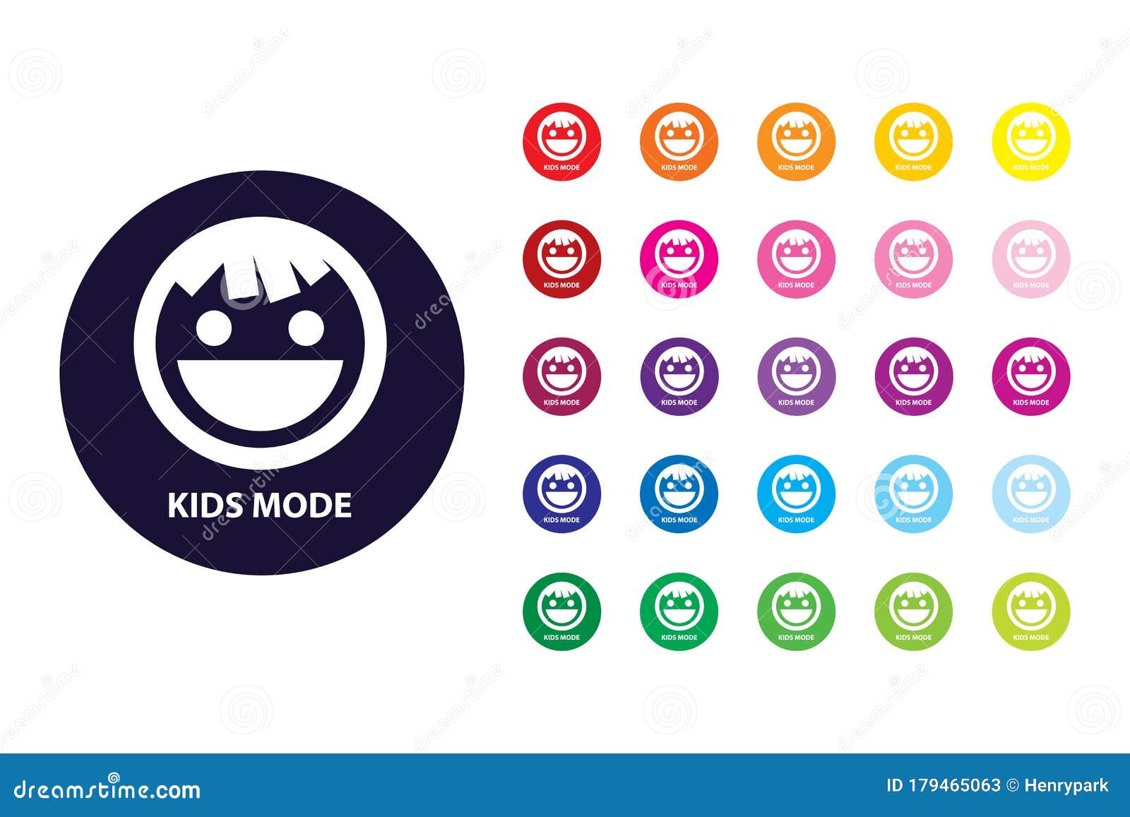 Kids Mode Sign Icon. Kids Mode Color Symbol. Stock Illustration ...
