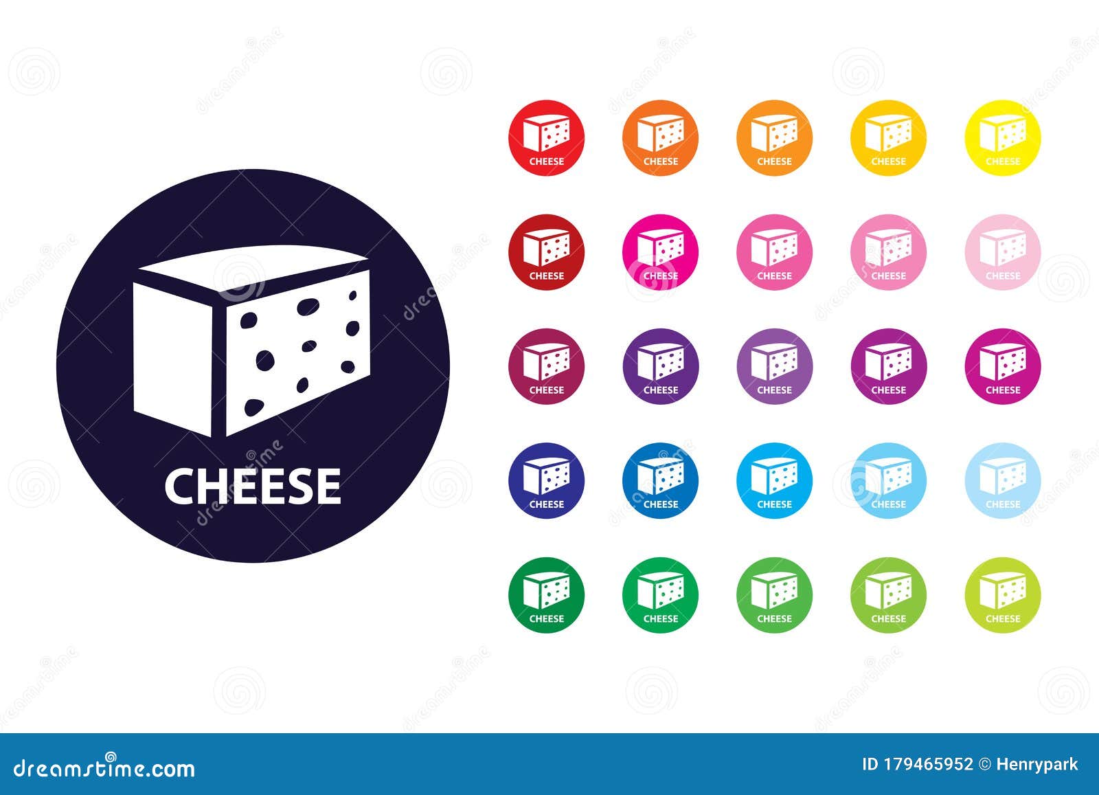 Cheese Sign Icon. Cheese Color Symbol. Stock Illustration ...