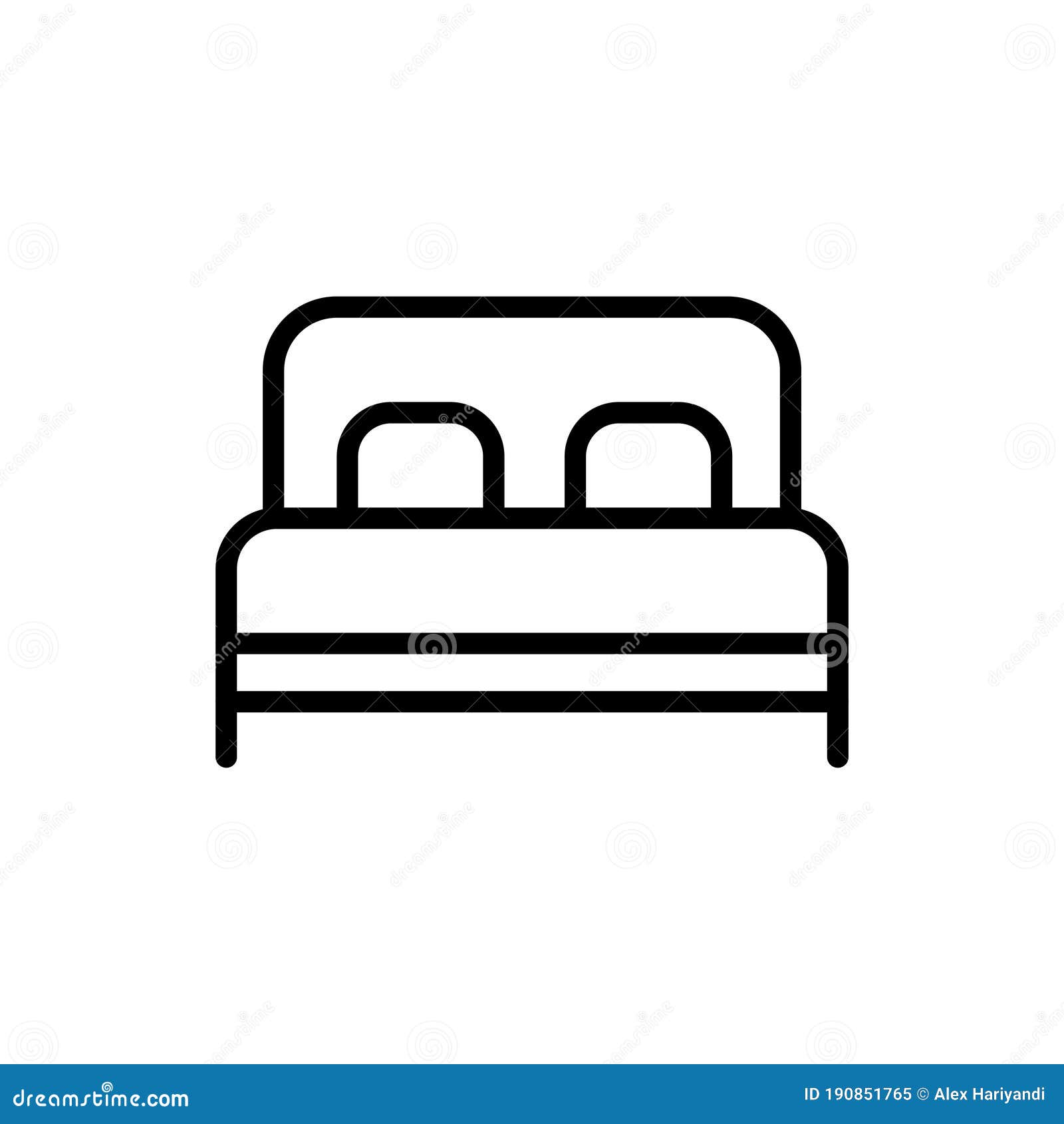 Mattress Line Icon. Vector Illustration Stock Vector - Illustration of ...