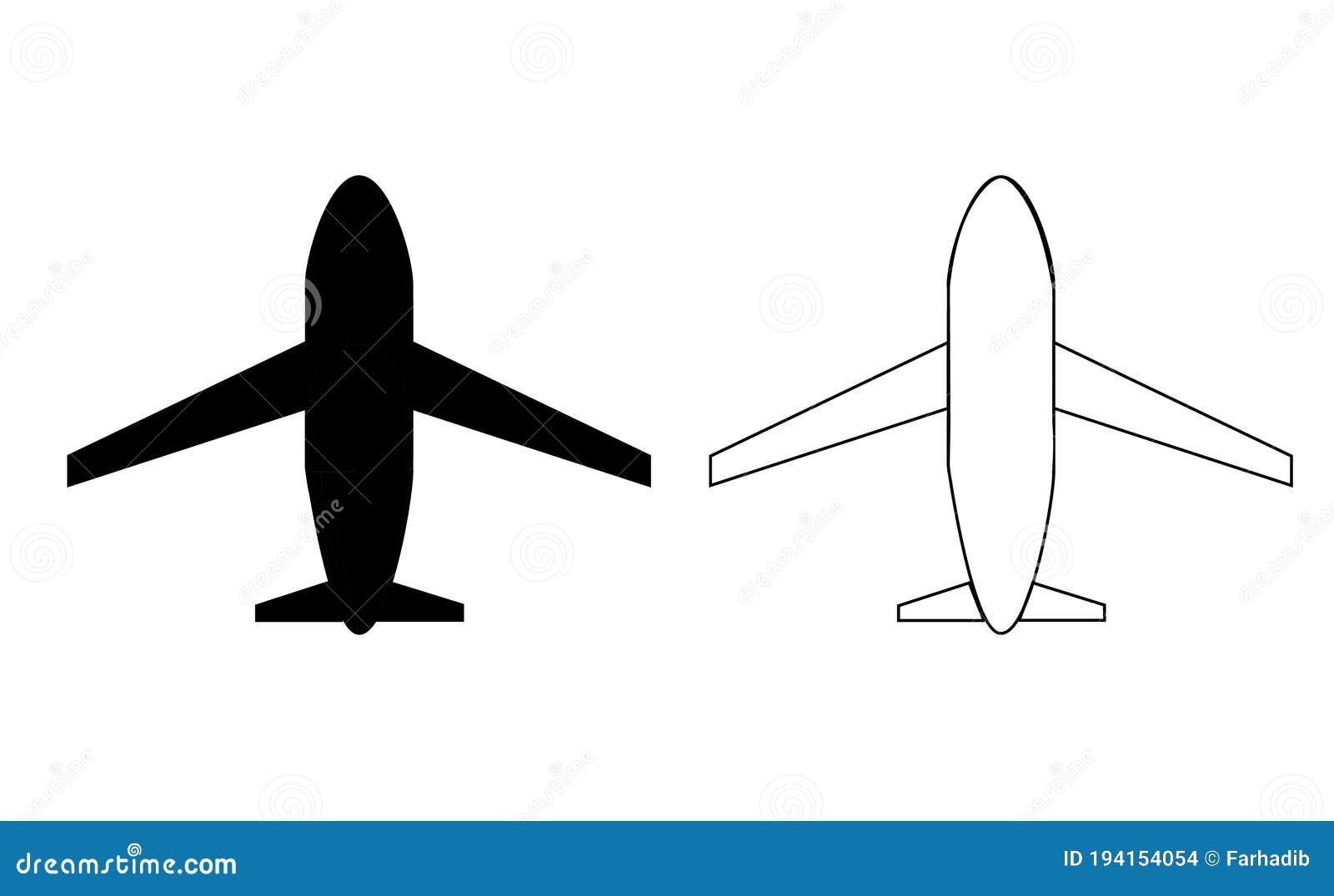 Airplane Linear Icon Vector Stock Vector - Illustration of aviation ...