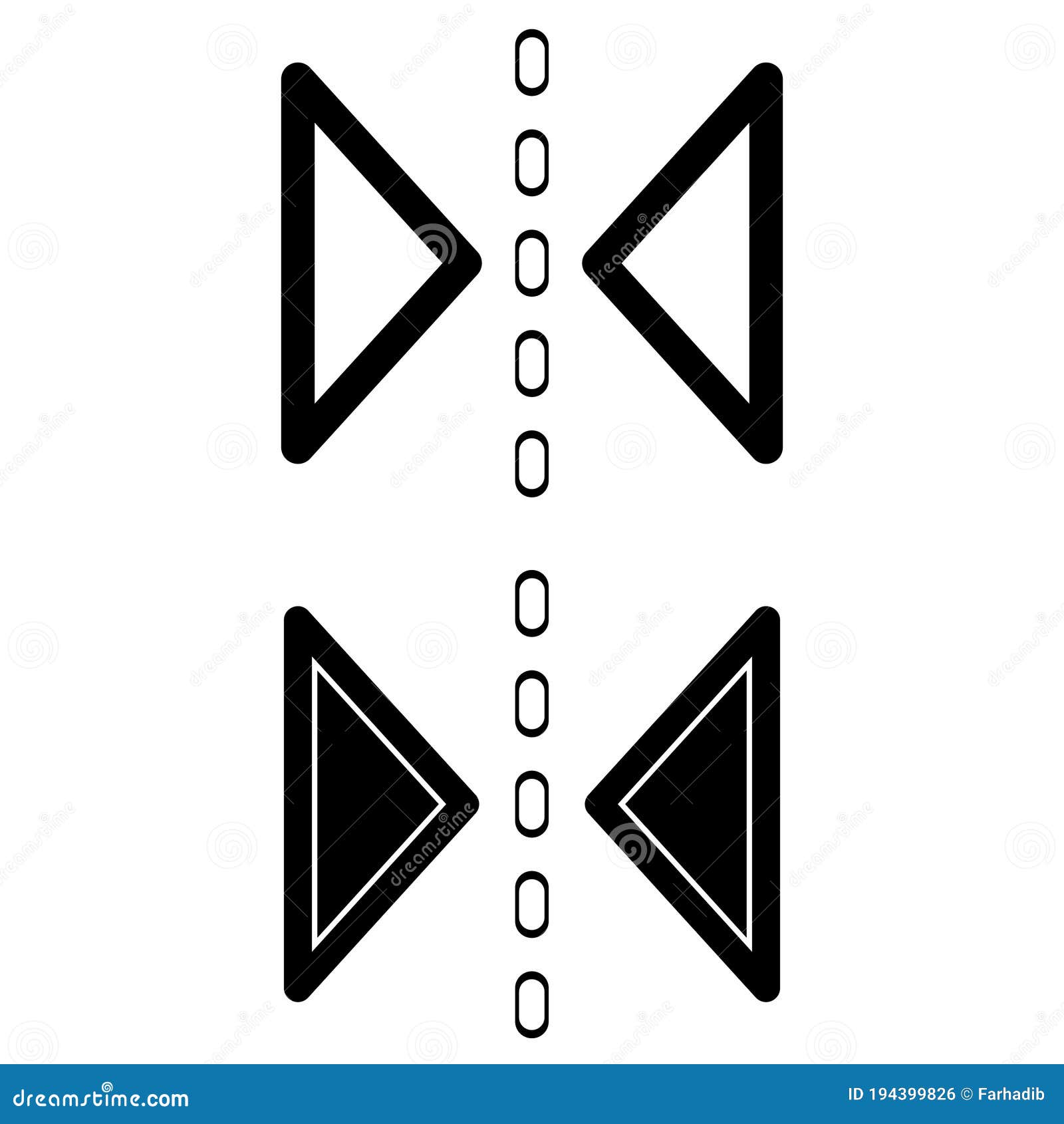 Reflect icon vector logo stock vector. Illustration of flip - 194399826