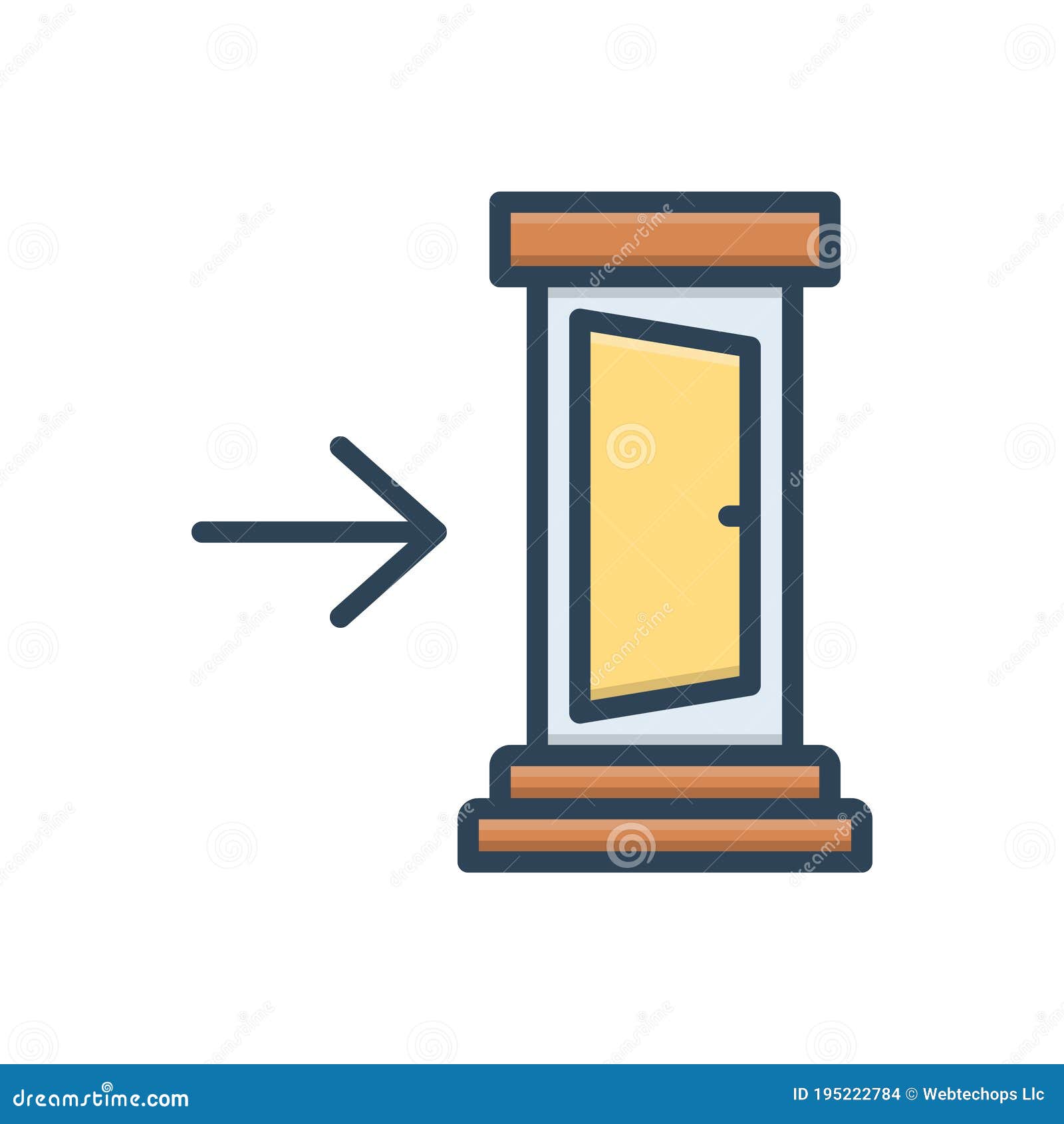 Color Illustration Icon for in, within and Internally Stock ...