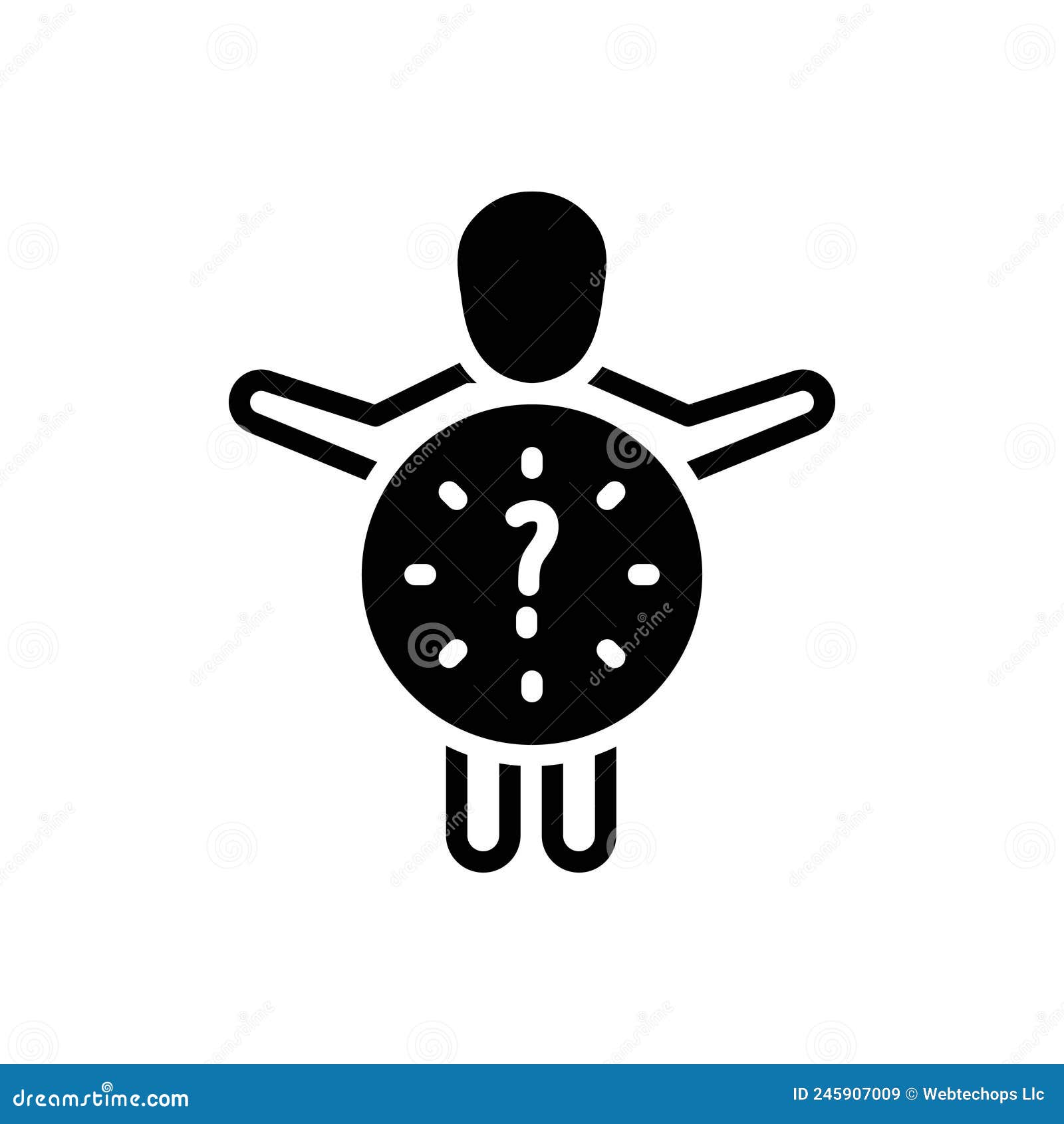 Black Solid Icon for when, during and Time Stock Vector - Illustration ...