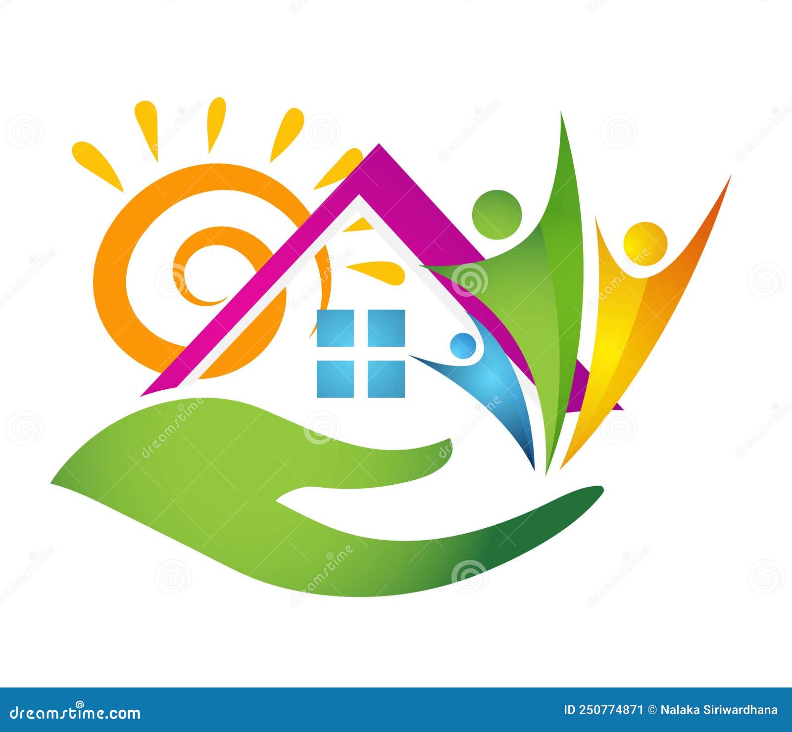 Home care logo symbol. stock vector. Illustration of natural - 250774871