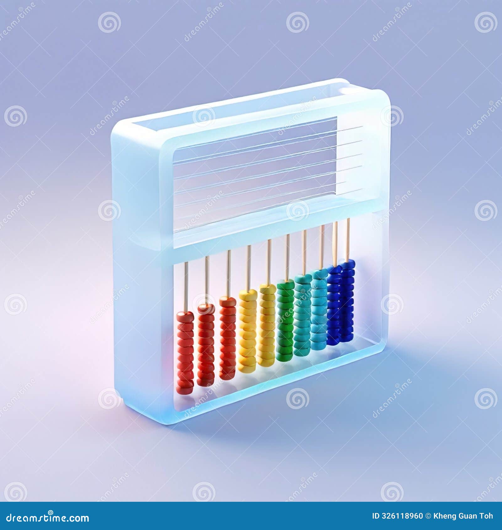 Icon of Abacus, Glossy Glass Style Stock Illustration - Illustration of ...