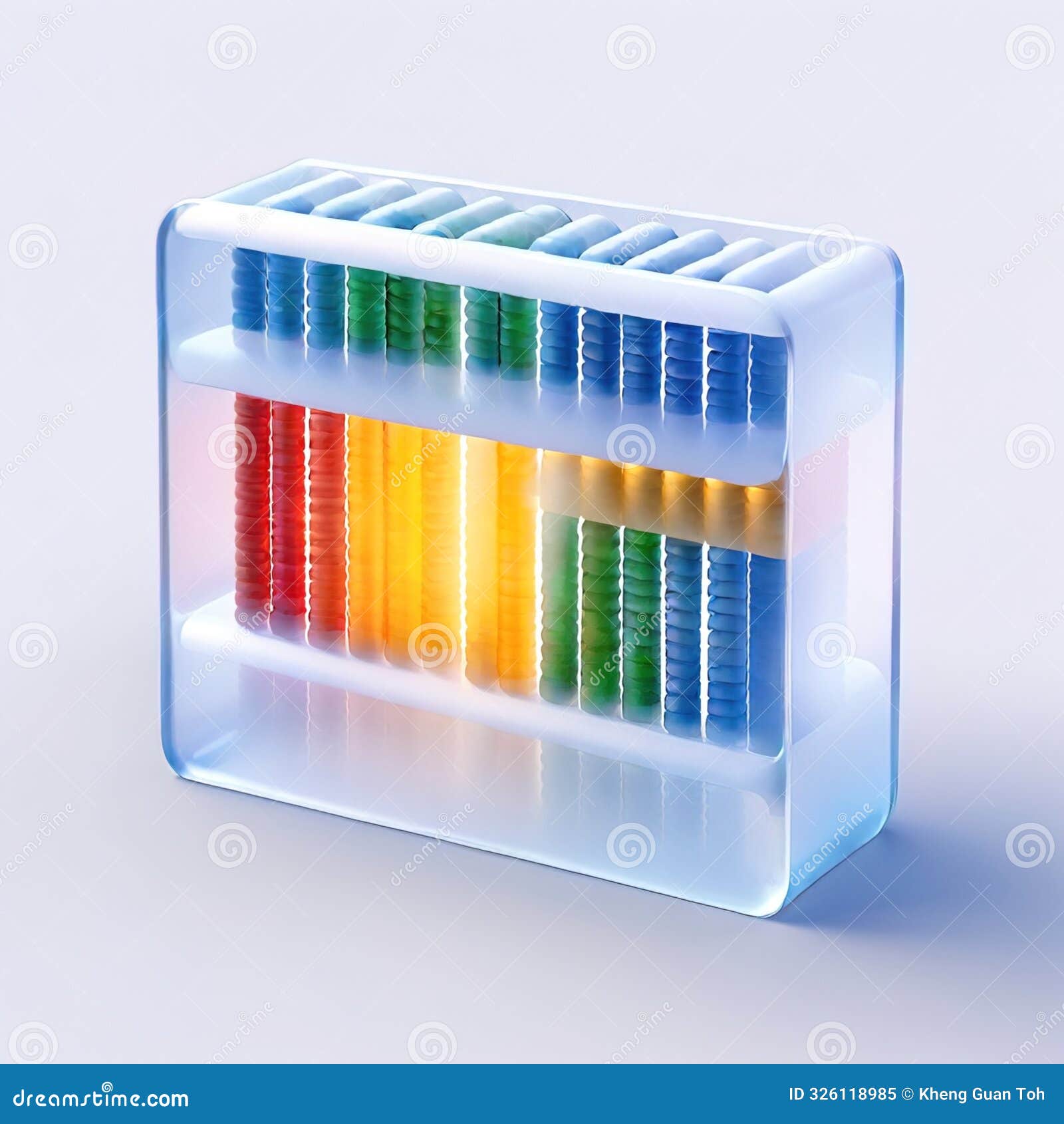 Icon of Abacus, Glossy Glass Style Stock Illustration - Illustration of ...