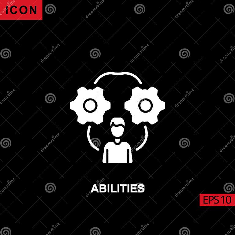 Icon Abilities. Glyph, Flat or Filled Vector Icon Symbol Sign ...