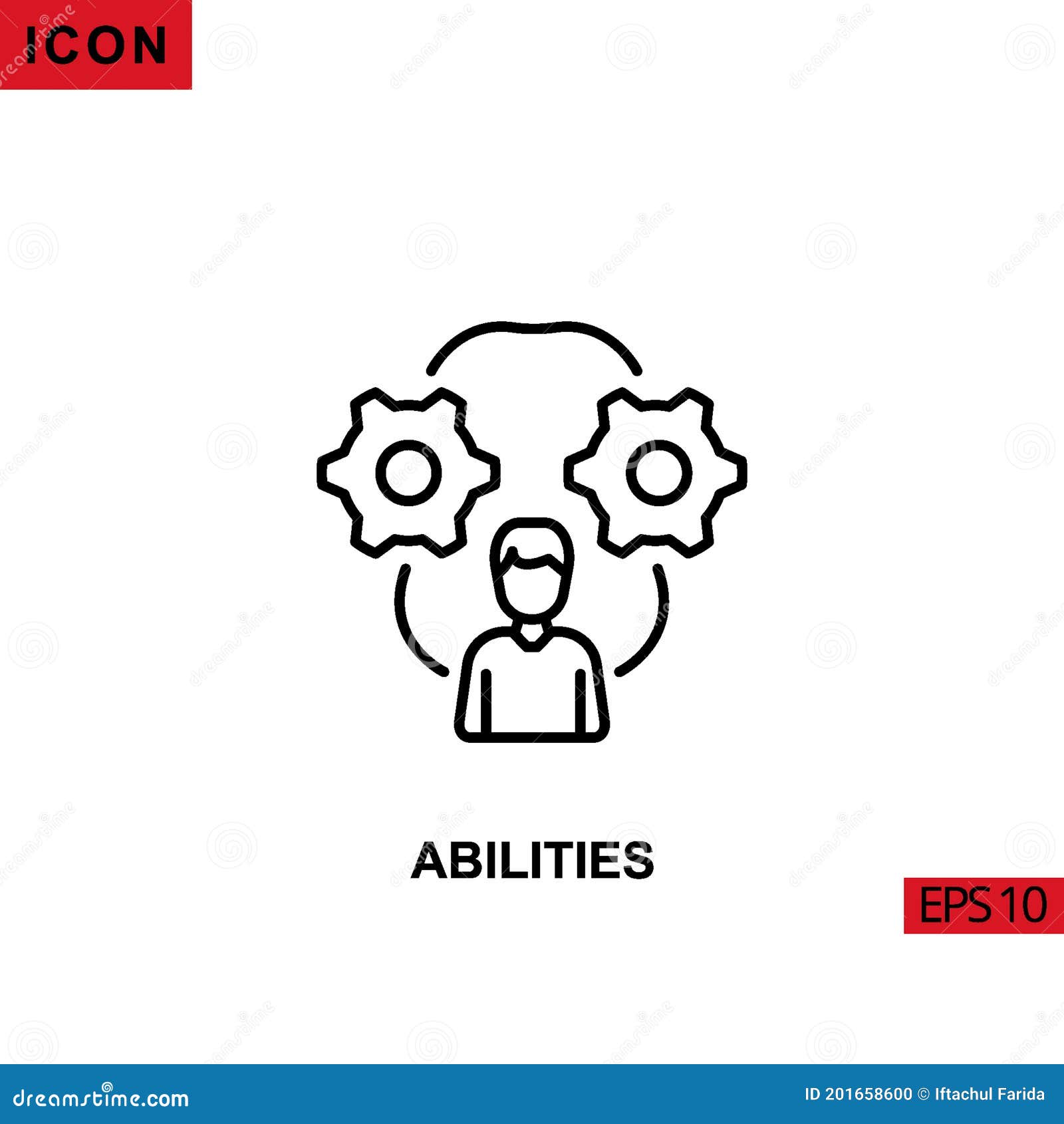 Icon Abilities. Outline, Line or Linear Vector Icon Symbol Sign ...