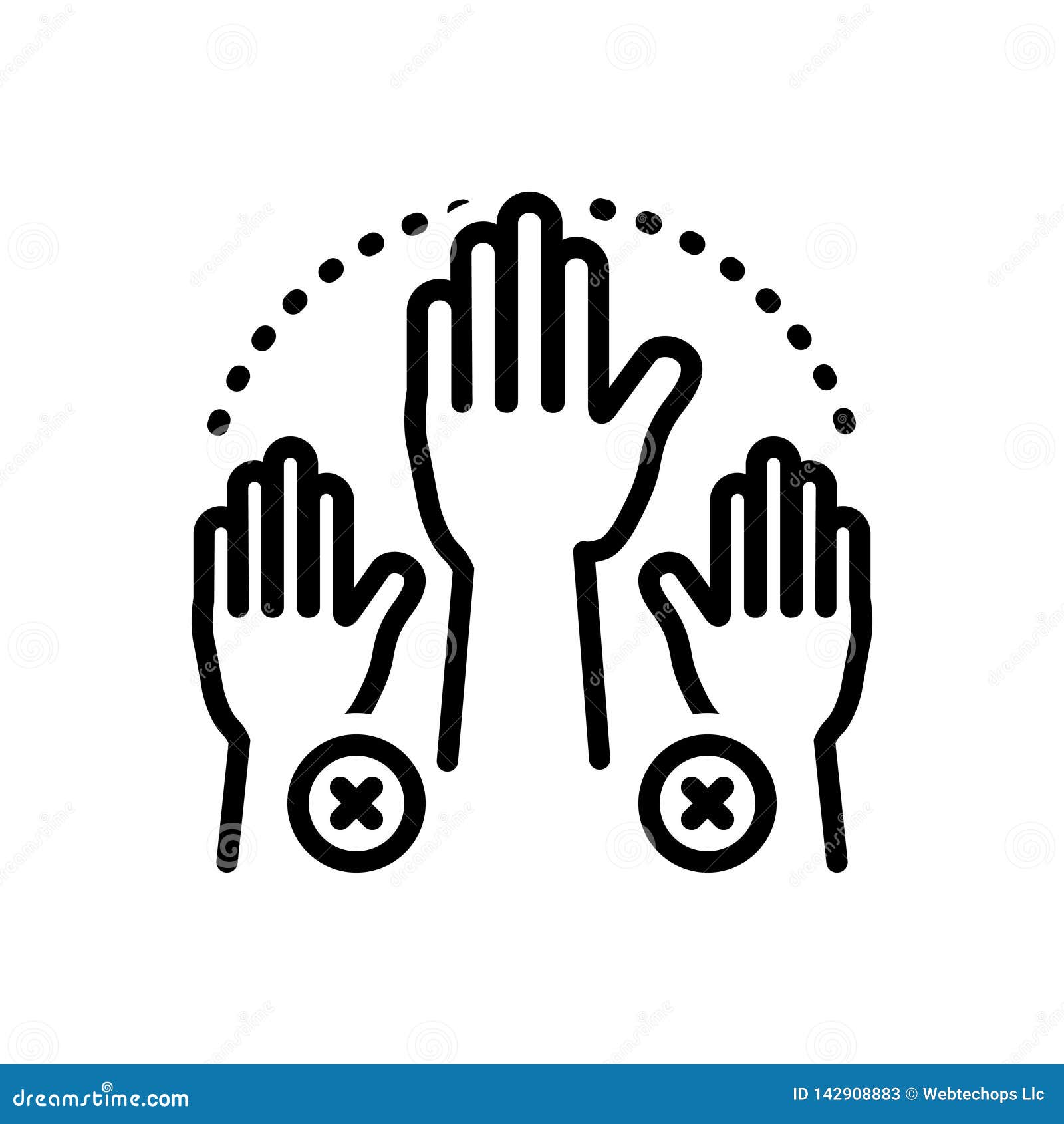 Absent, Absenteeism, Hand Icon. Line, Outline Symbol Stock Photo ...