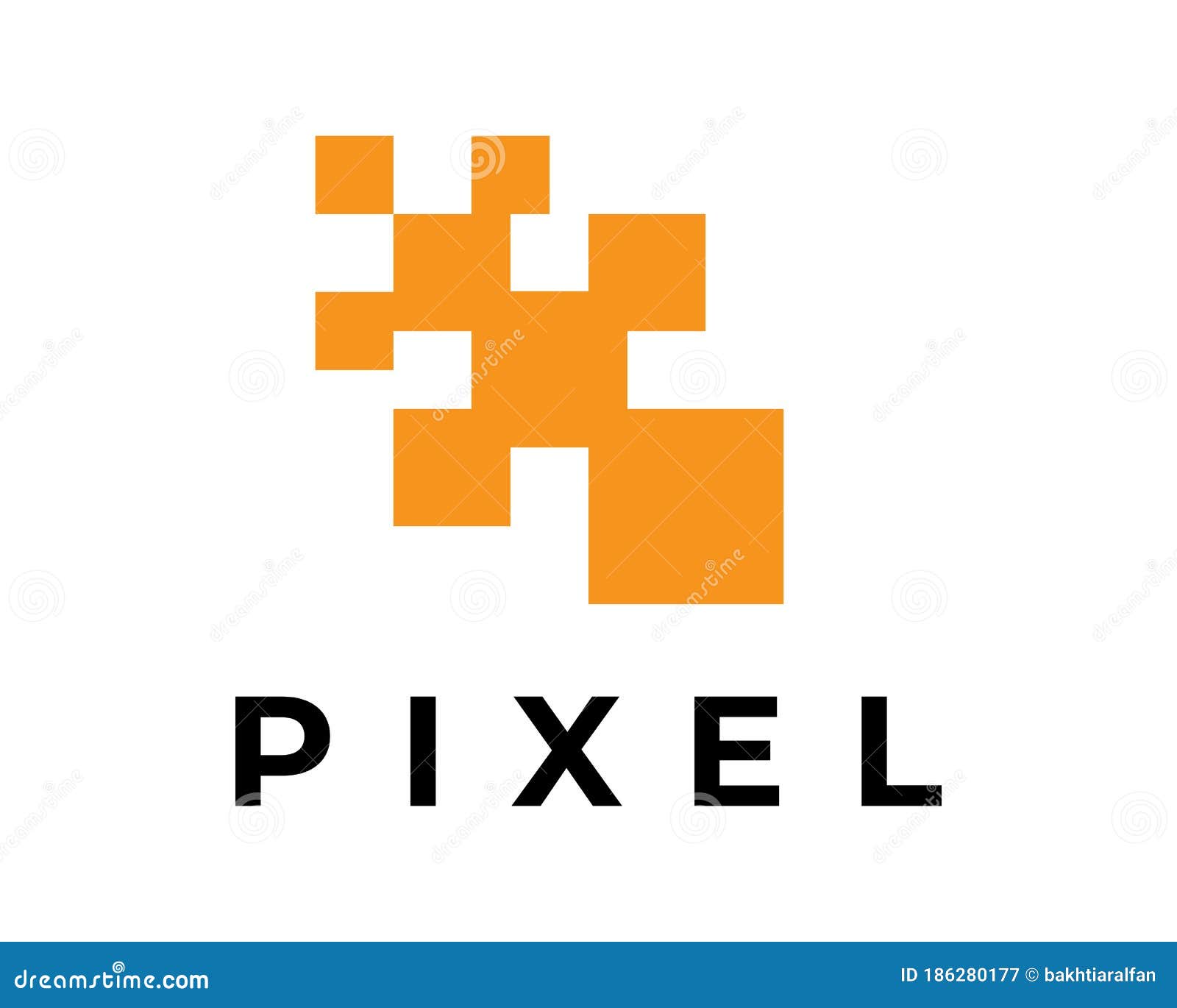 Abstract Pixel Logo Type Vector Stock Vector - Illustration of ...