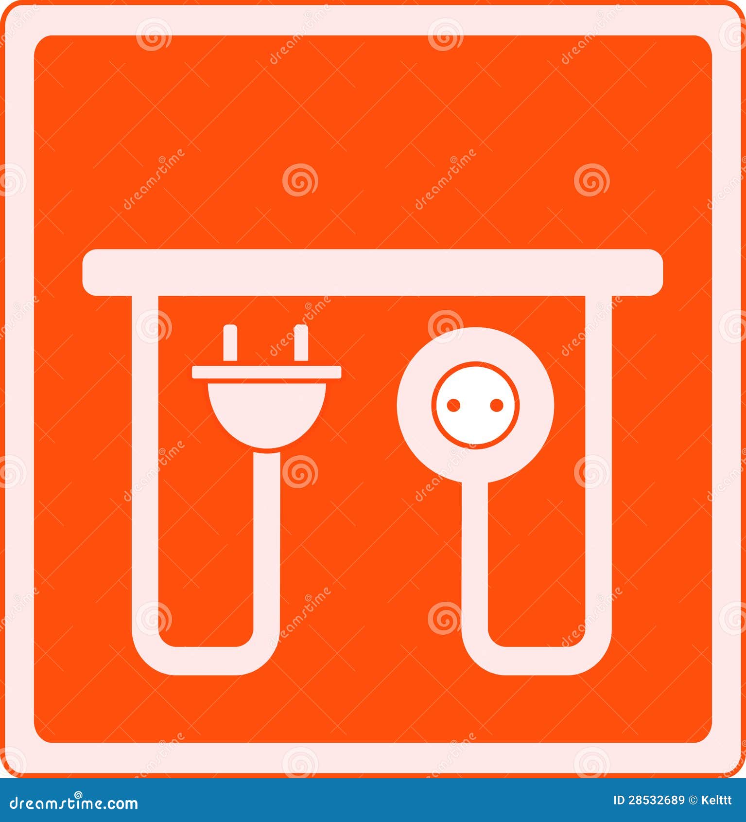 Icon with AC Outlet and Plug Stock Vector - Illustration of development ...
