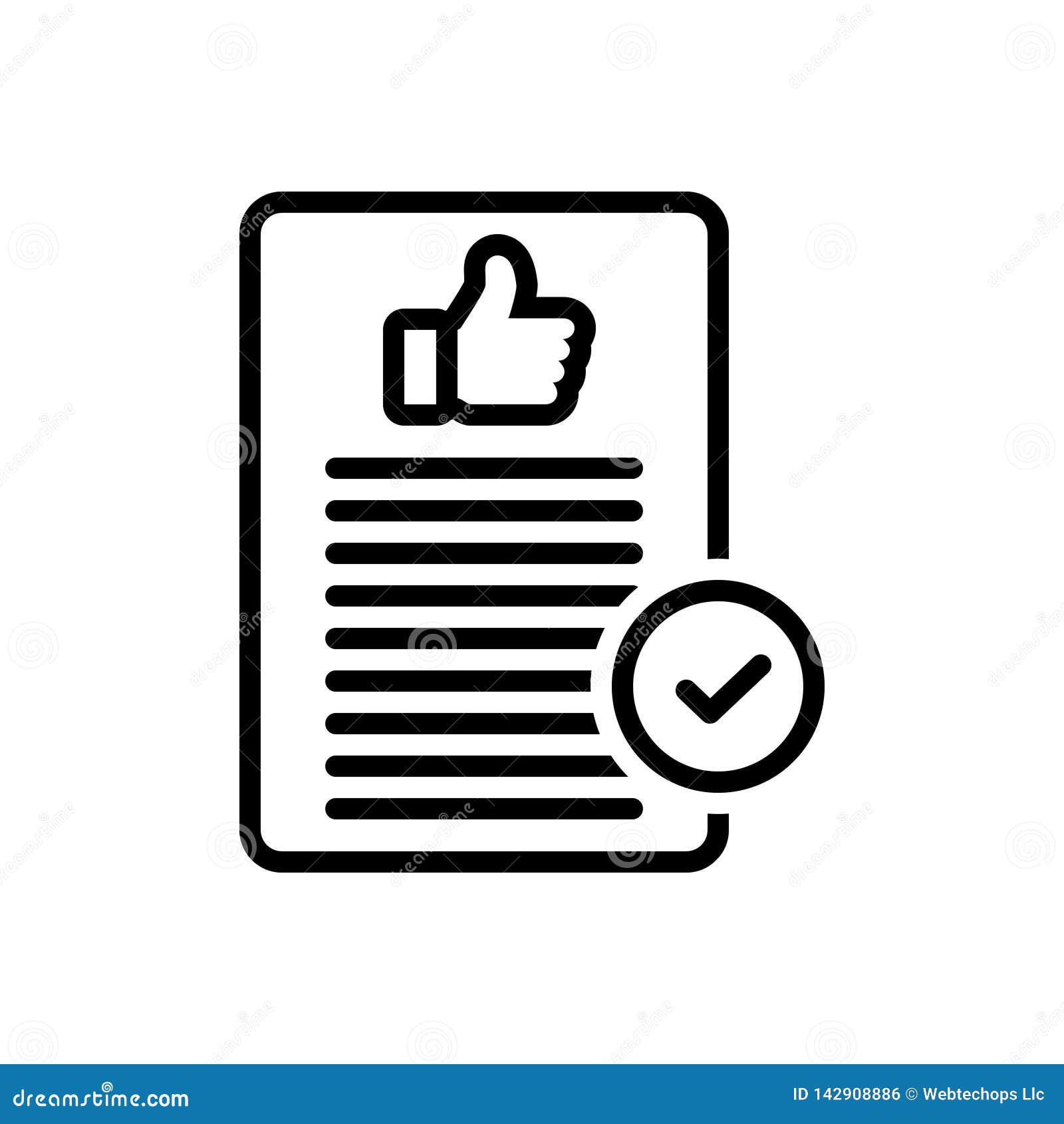 Black Line Icon for Acceptable, Admissible and Thumb Stock Vector ...