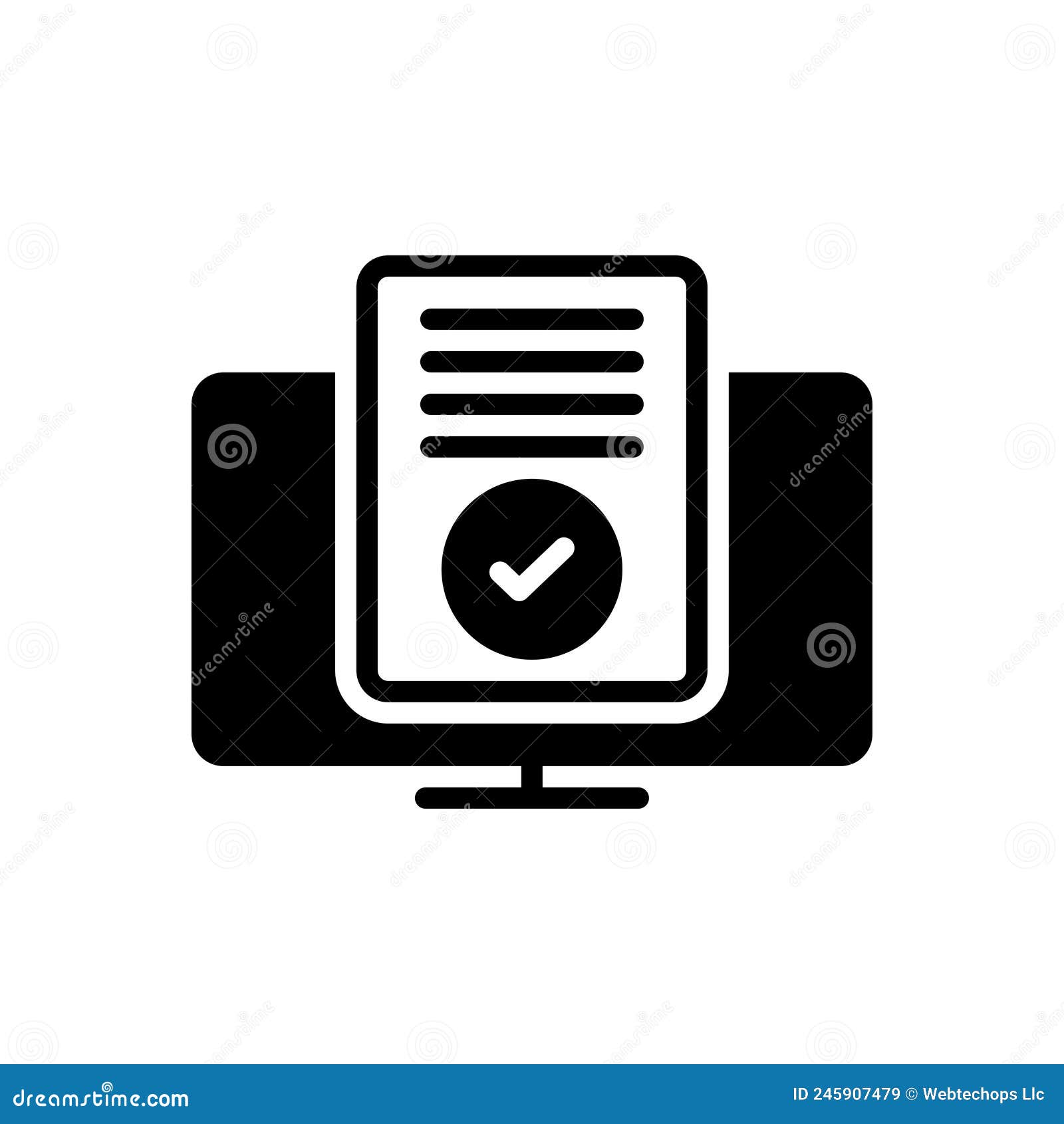 Black Solid Icon for Acceptable, Admissible and Agreeable Stock Vector ...