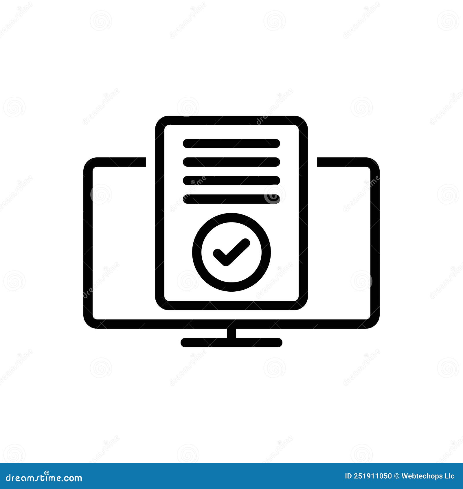 Black Line Icon for Acceptable, Admissible and Agreeable Stock Vector ...