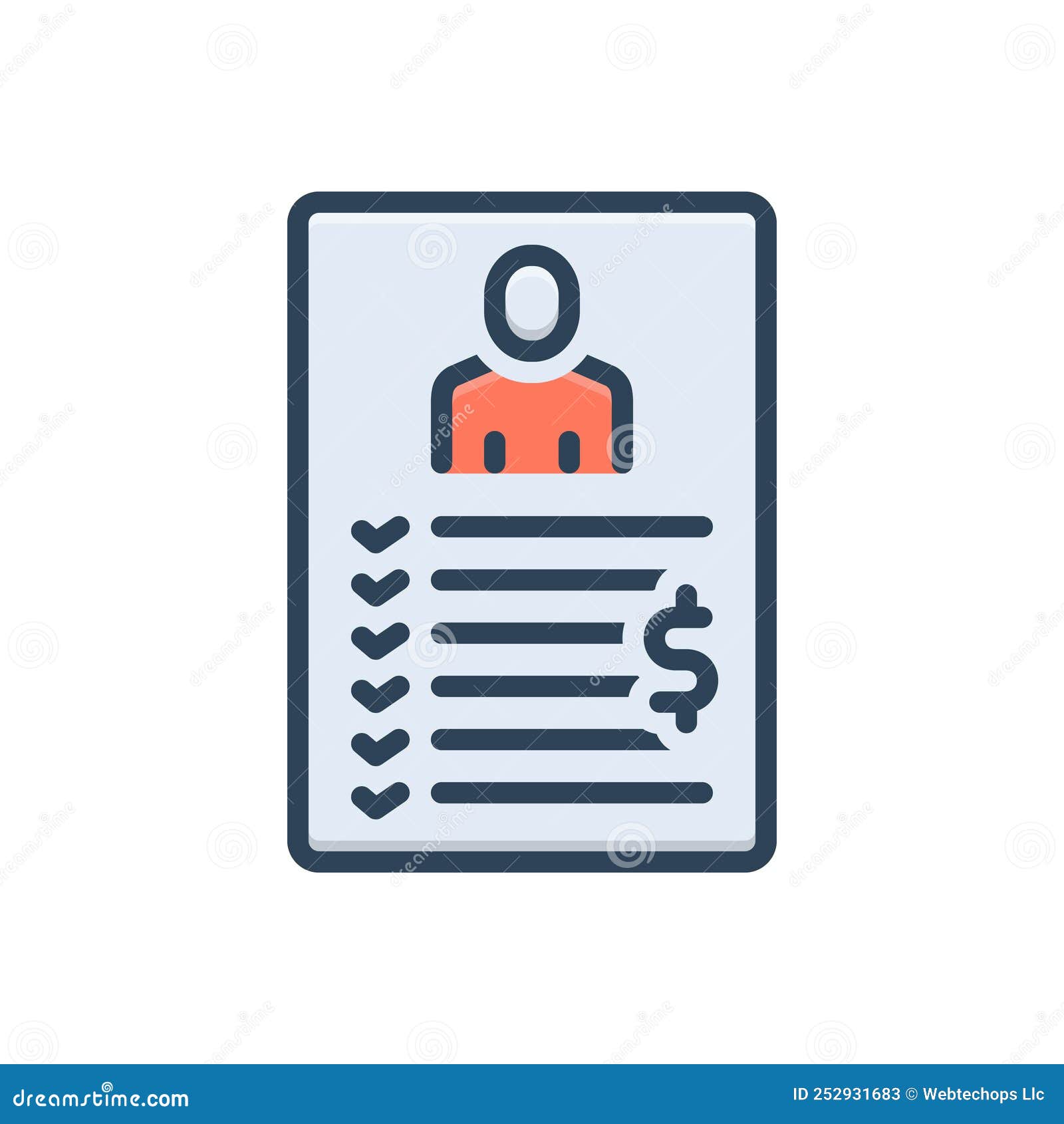 Color Illustration Icon for Accountability, Responsibility and Account ...