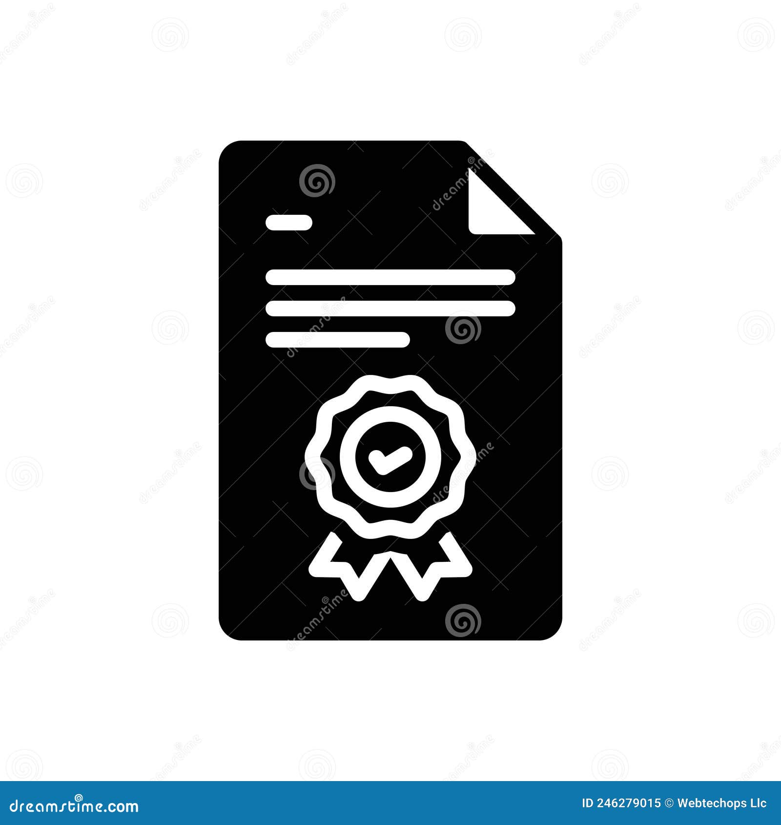 Black Solid Icon for Accredited, Authorized and Accepted Stock Vector ...