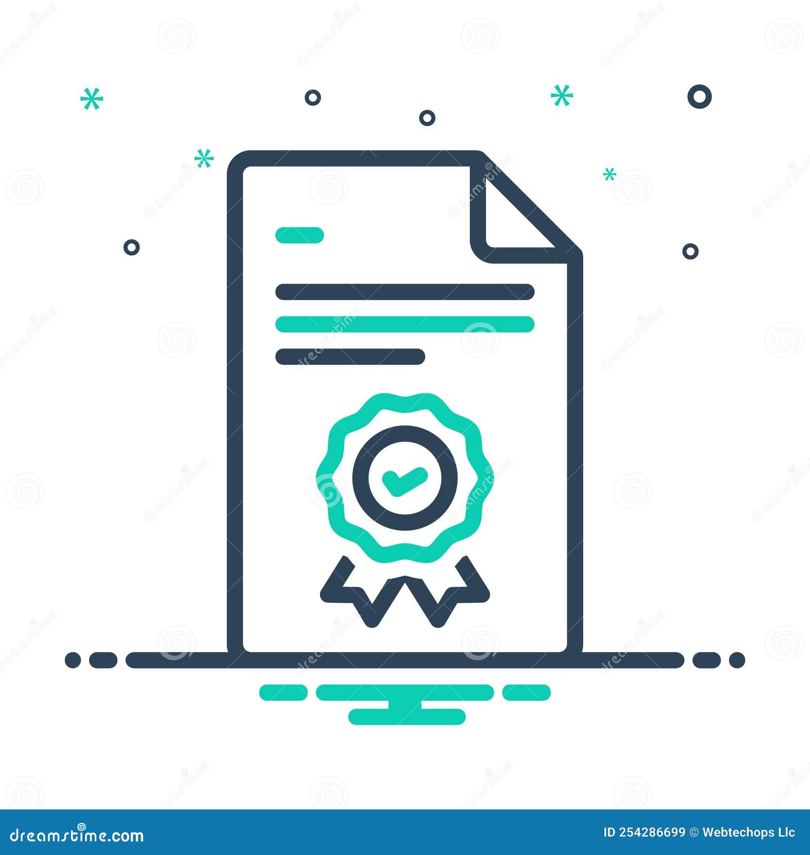 Mix Icon for Accredited, Authorized and Accepted Stock Vector ...