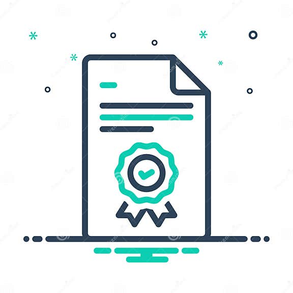 Mix Icon for Accredited, Authorized and Accepted Stock Vector ...