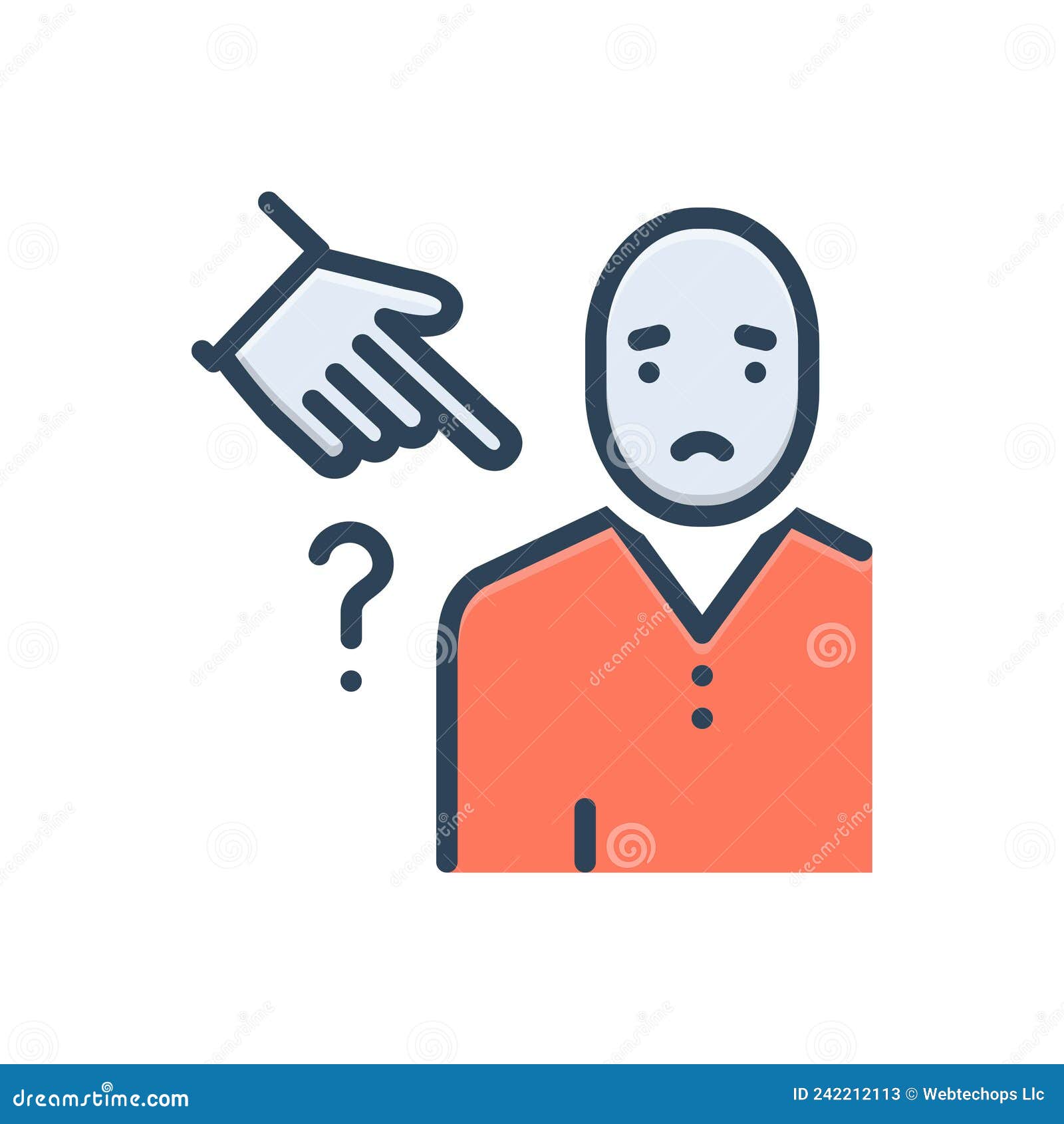 Color Illustration Icon for Accused, Condemned and Imposition Stock ...