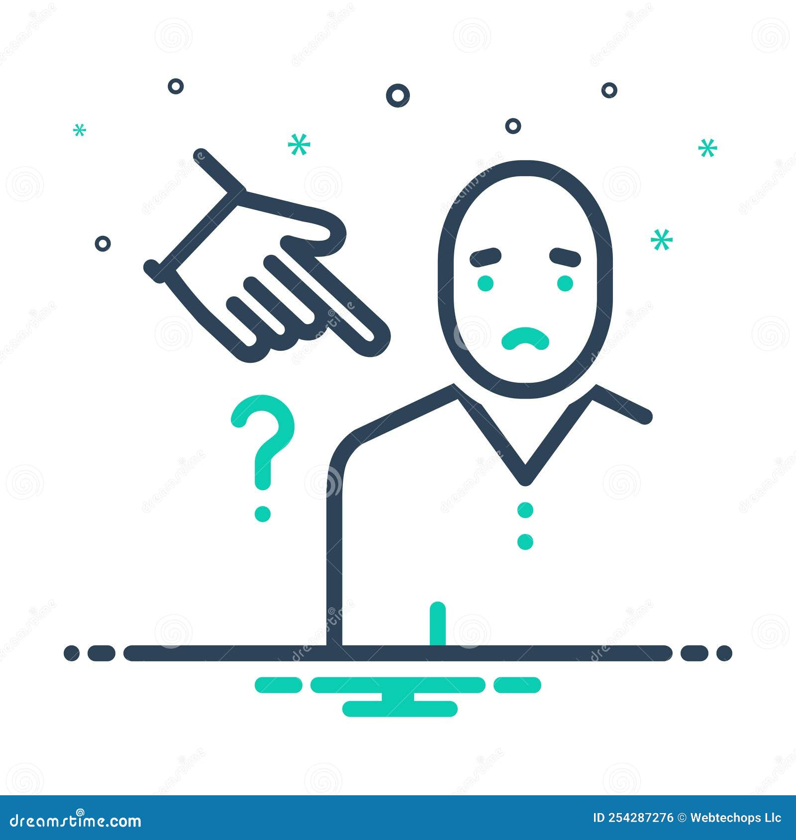 Mix Icon for Accused, Condemned and Imposition Stock Vector ...